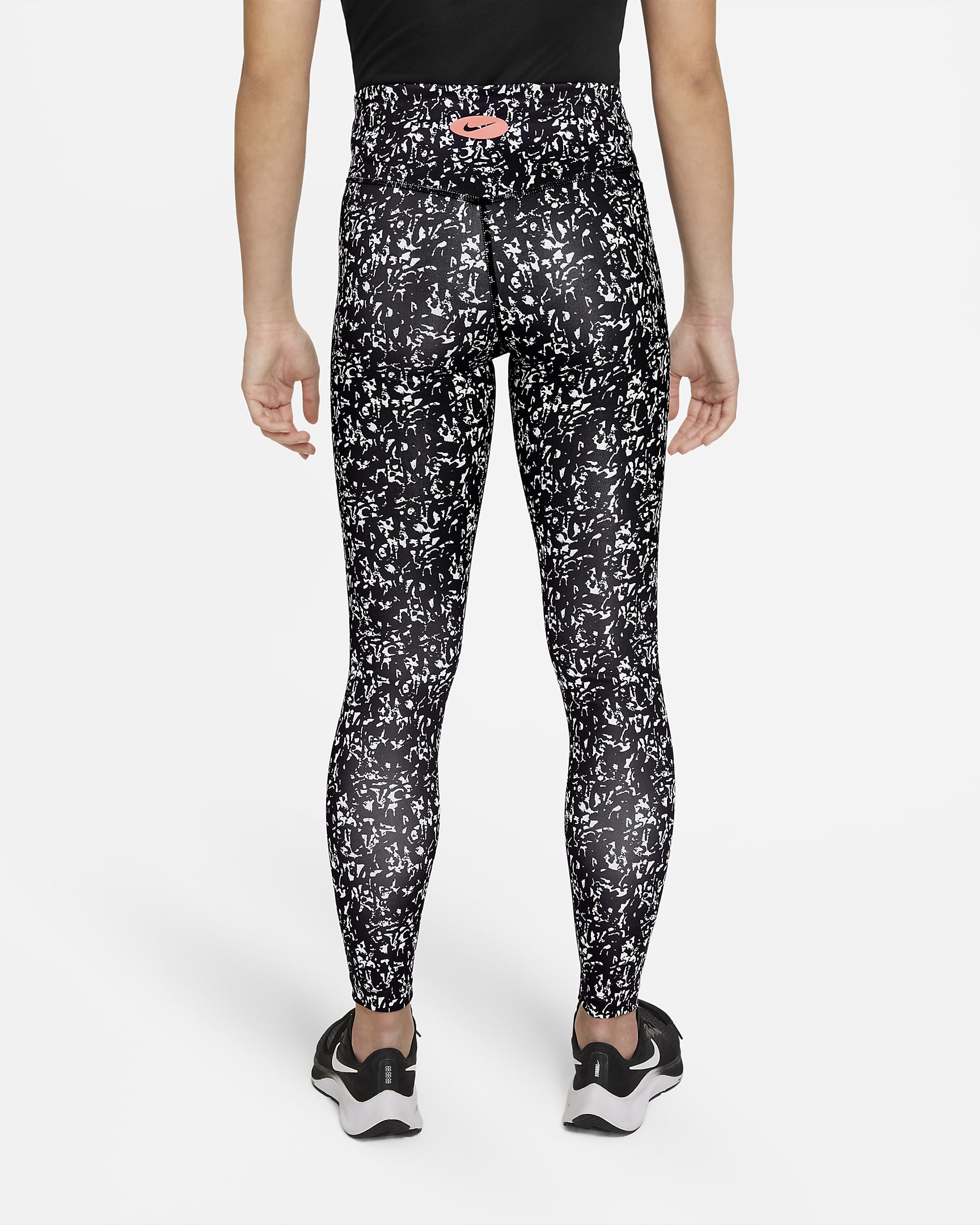 Nike Dri-FIT One Luxe Icon Clash Older Kids' (Girls') Printed Training Leggings. Nike NZ