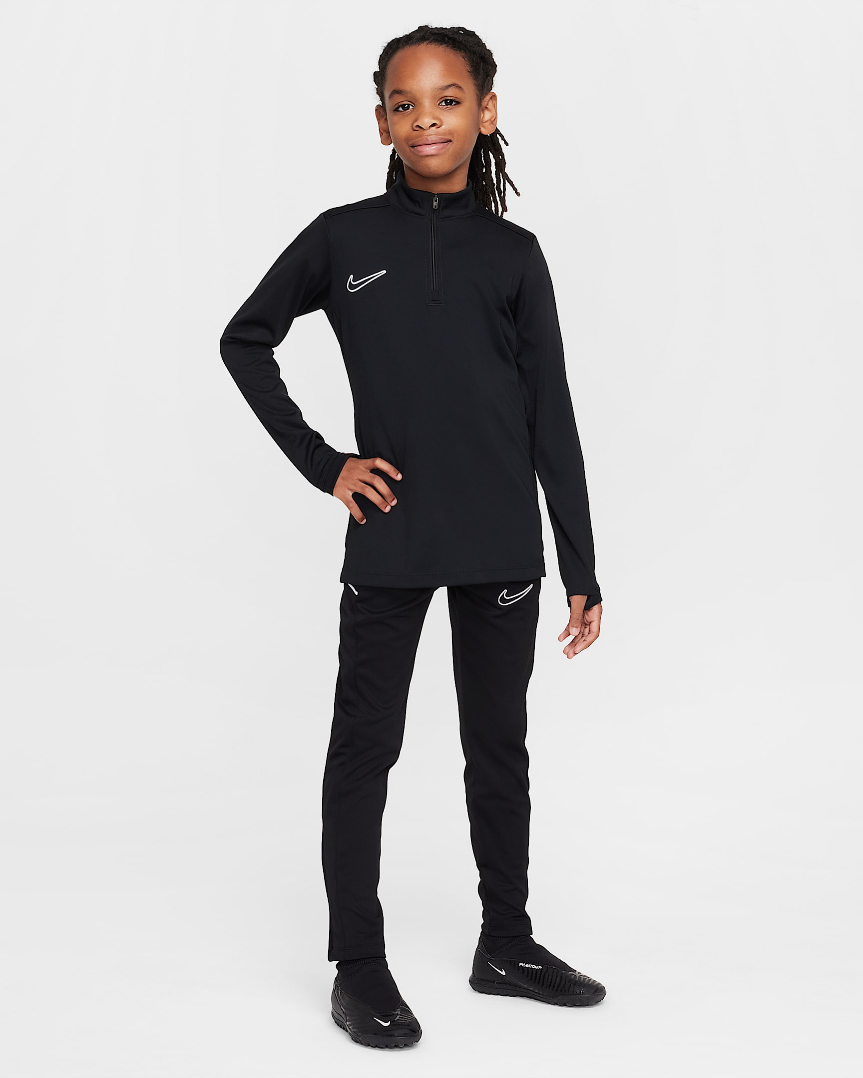 Nike Academy Older Kids' Dri-FIT Long-Sleeve 1/4-Zip Football Drill Top ...