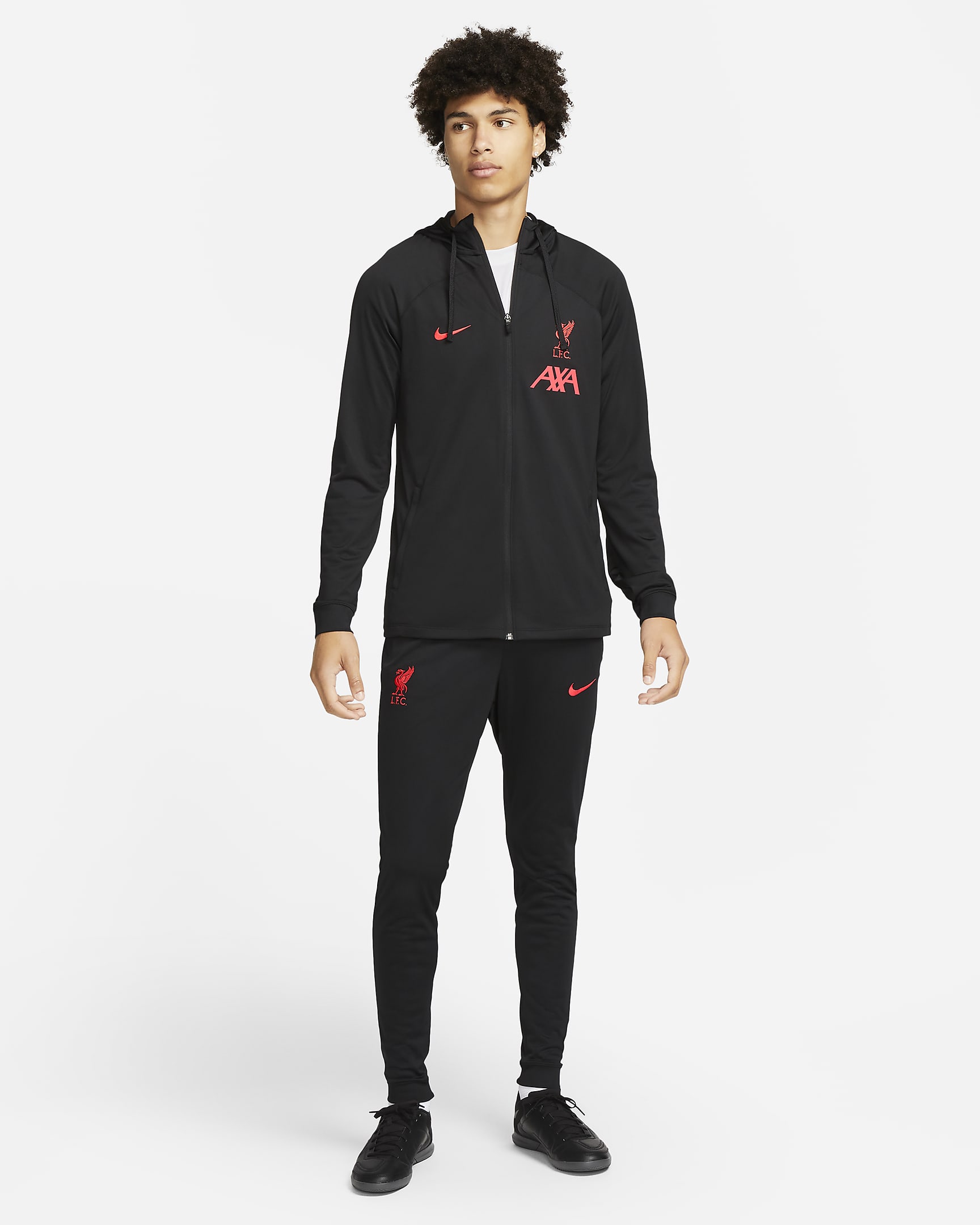 Liverpool F.C. Strike Away Men's Nike Dri-FIT Hooded Football Tracksuit ...