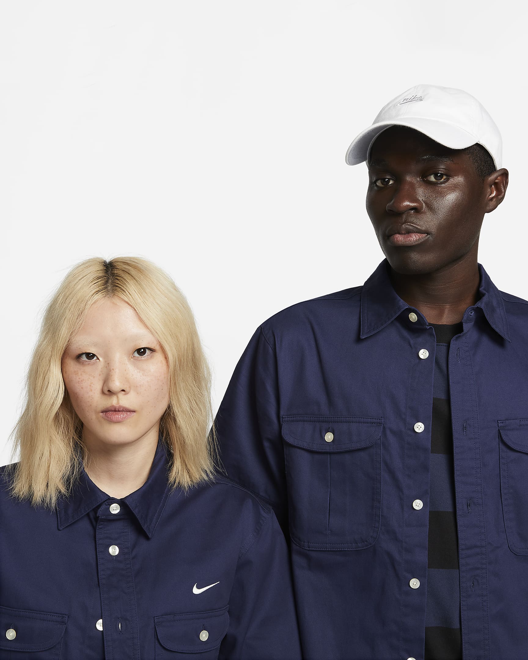 Nike SB Part superior de màniga curta de teixit Woven amb botons de ...