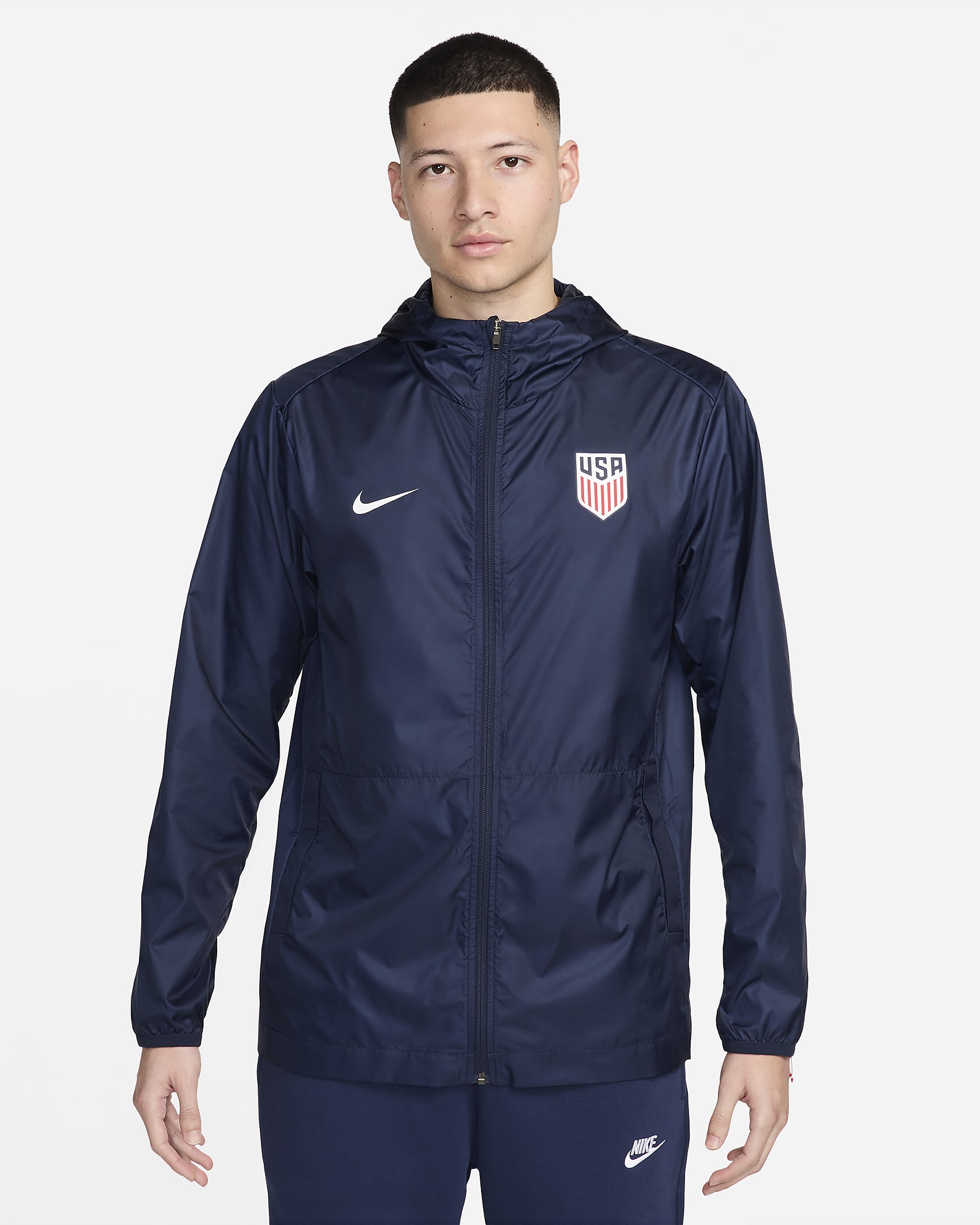 USMNT Academy Pro Men's Nike Soccer Hooded Rain Jacket. Nike.com