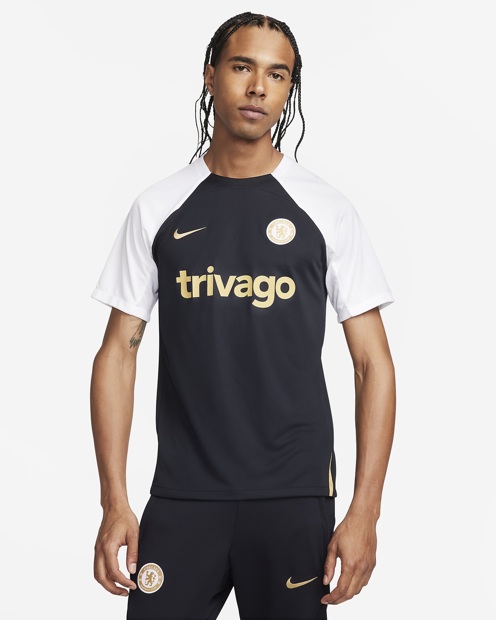 Chelsea F.C. Strike Men's Nike Dri-FIT Knit Football Top. Nike IL
