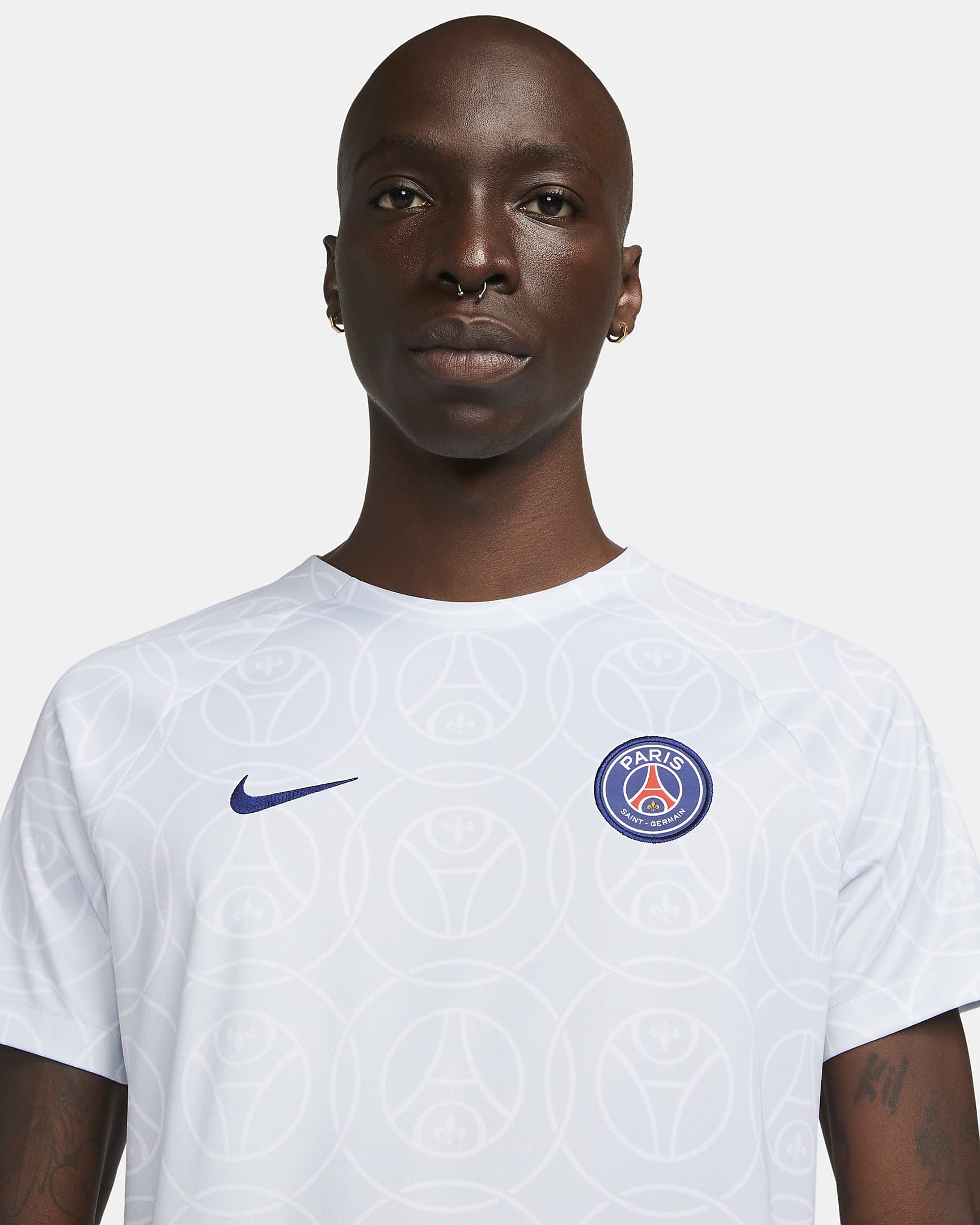 Playera de fútbol para antes del partido para hombre Nike Dri-FIT Paris ...