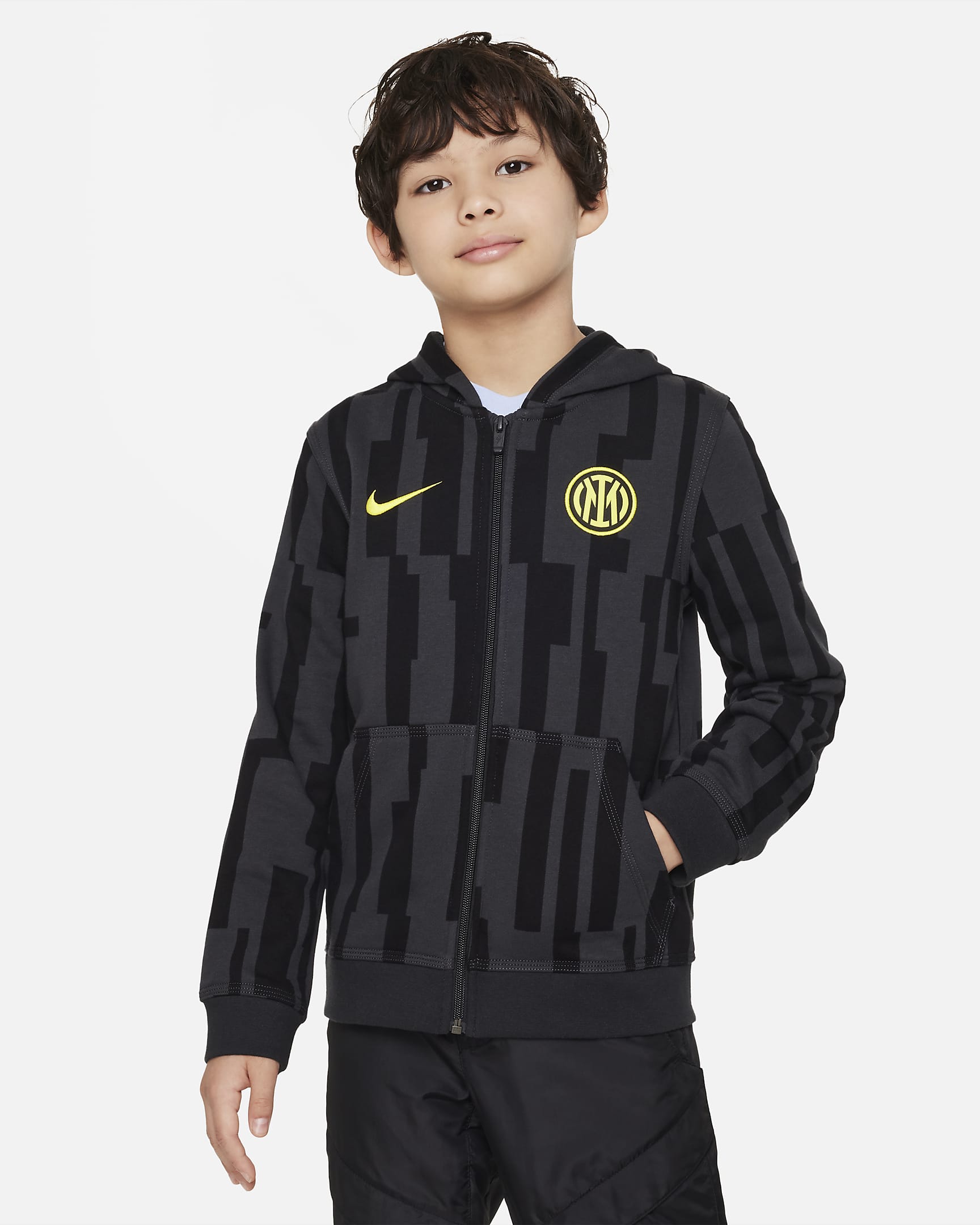 Inter Milan Older Kids' (Boys') Full-Zip French Terry Hoodie. Nike NL