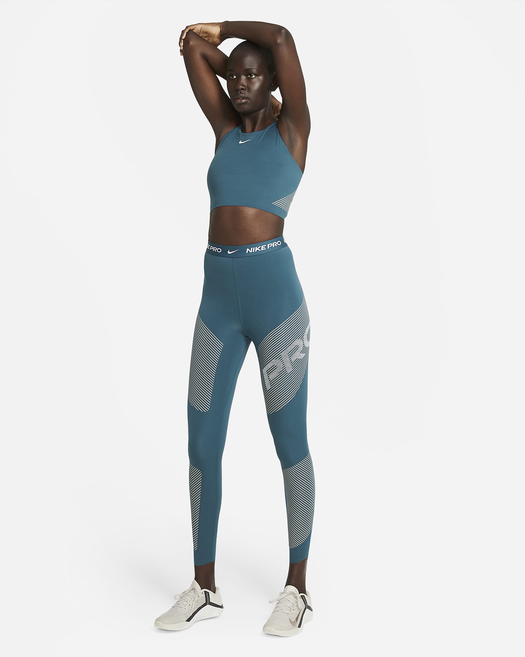 Nike Pro Dri Fit Womens Shelf Bra Cropped Tank