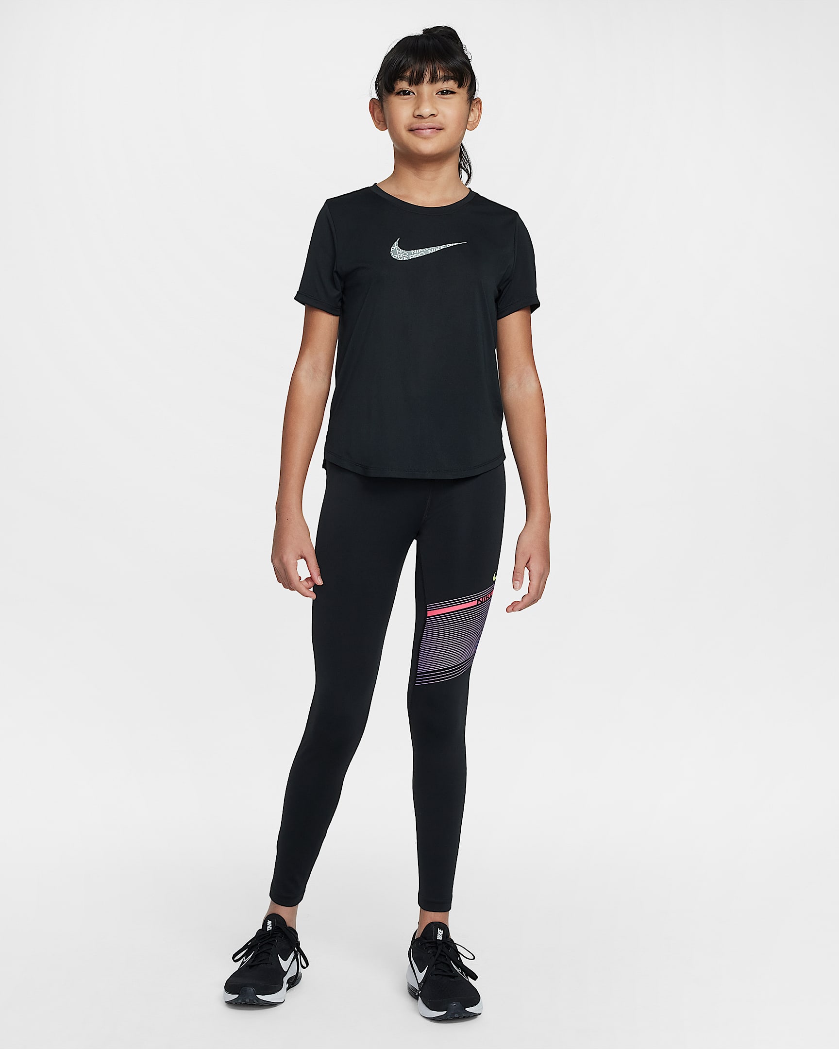 Nike Pro Dri Fit Legging Met Halfhoge Taille Voor Meisjes Nike Be