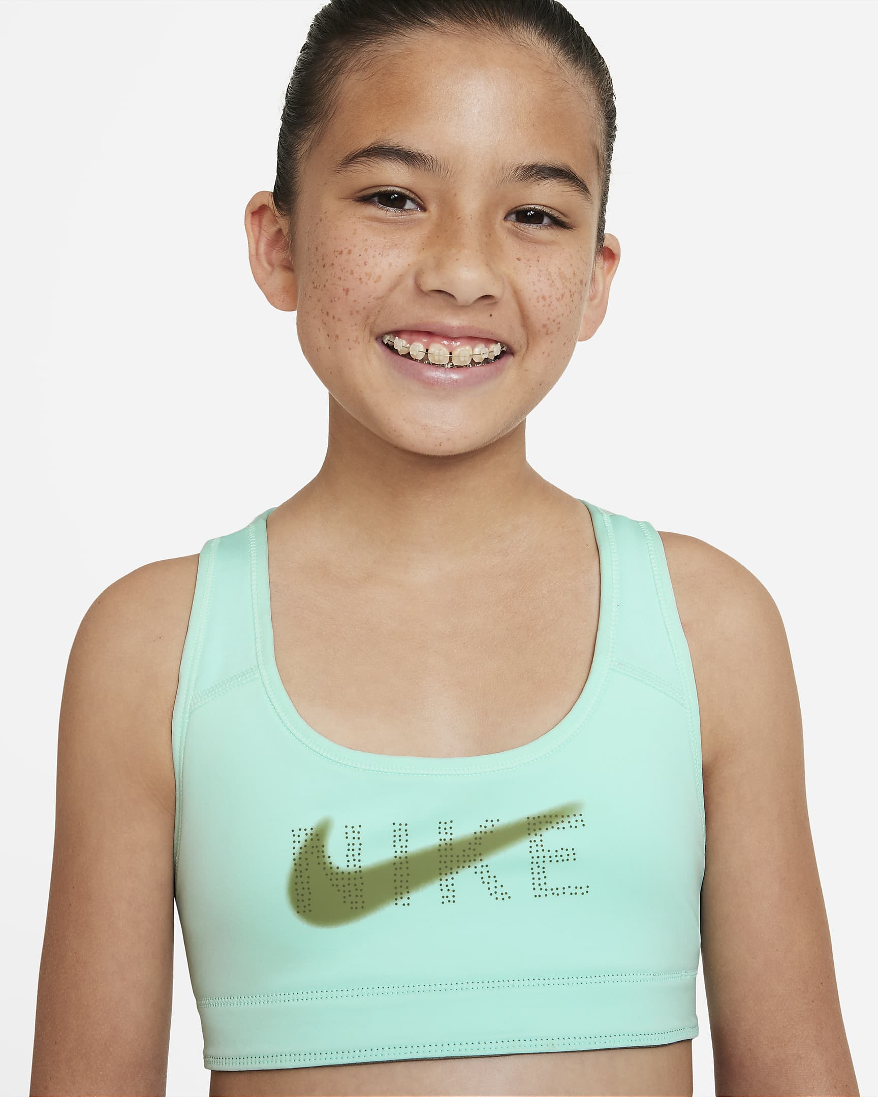 Nike Swoosh Older Kids' (Girls') Reversible Sports Bra. Nike LU
