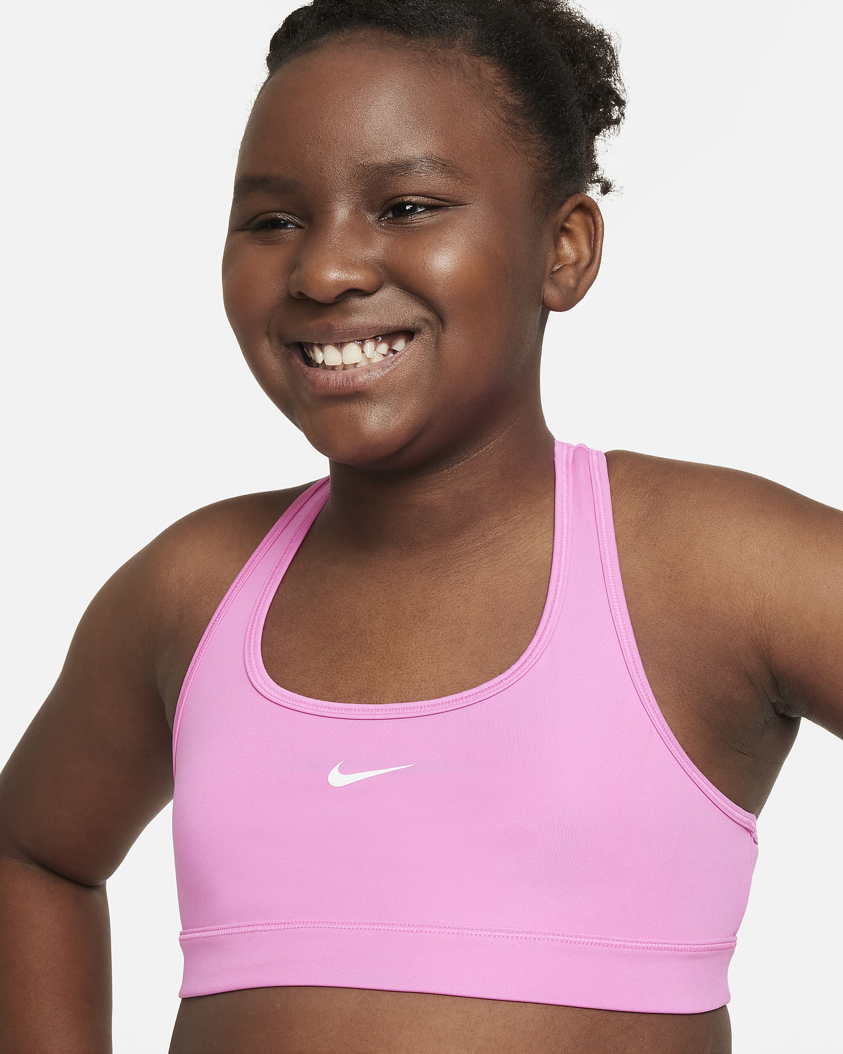 Nike Swoosh Big Kids' (Girls') Sports Bra (Extended Size). Nike.com