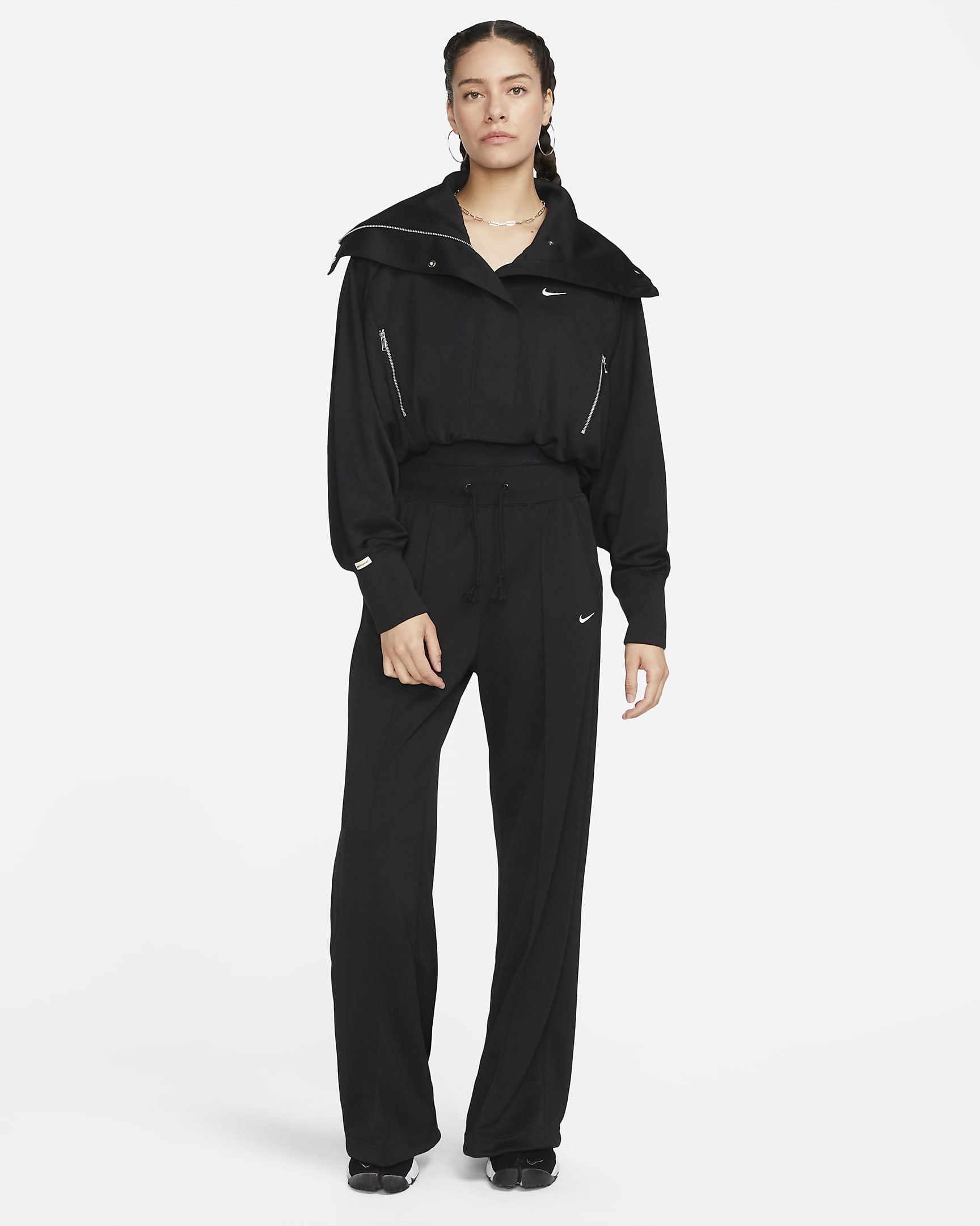 Nike Sportswear Collection Women's Oversized Cropped Tracksuit Jacket ...