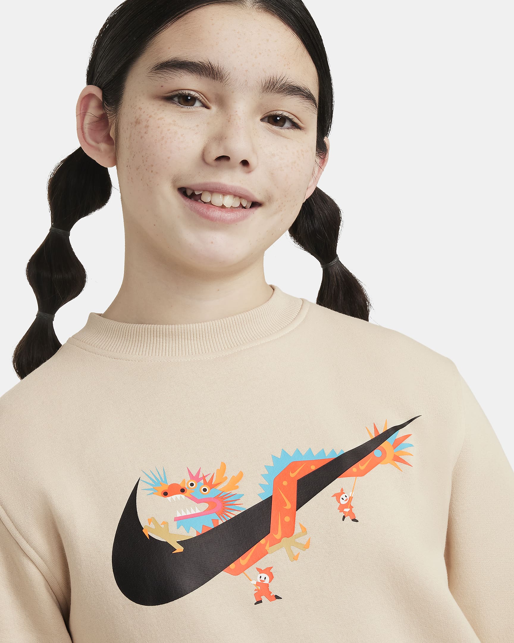 Nike Sportswear Club Fleece 'Lunar New Year' Older Kids' Crew-Neck ...