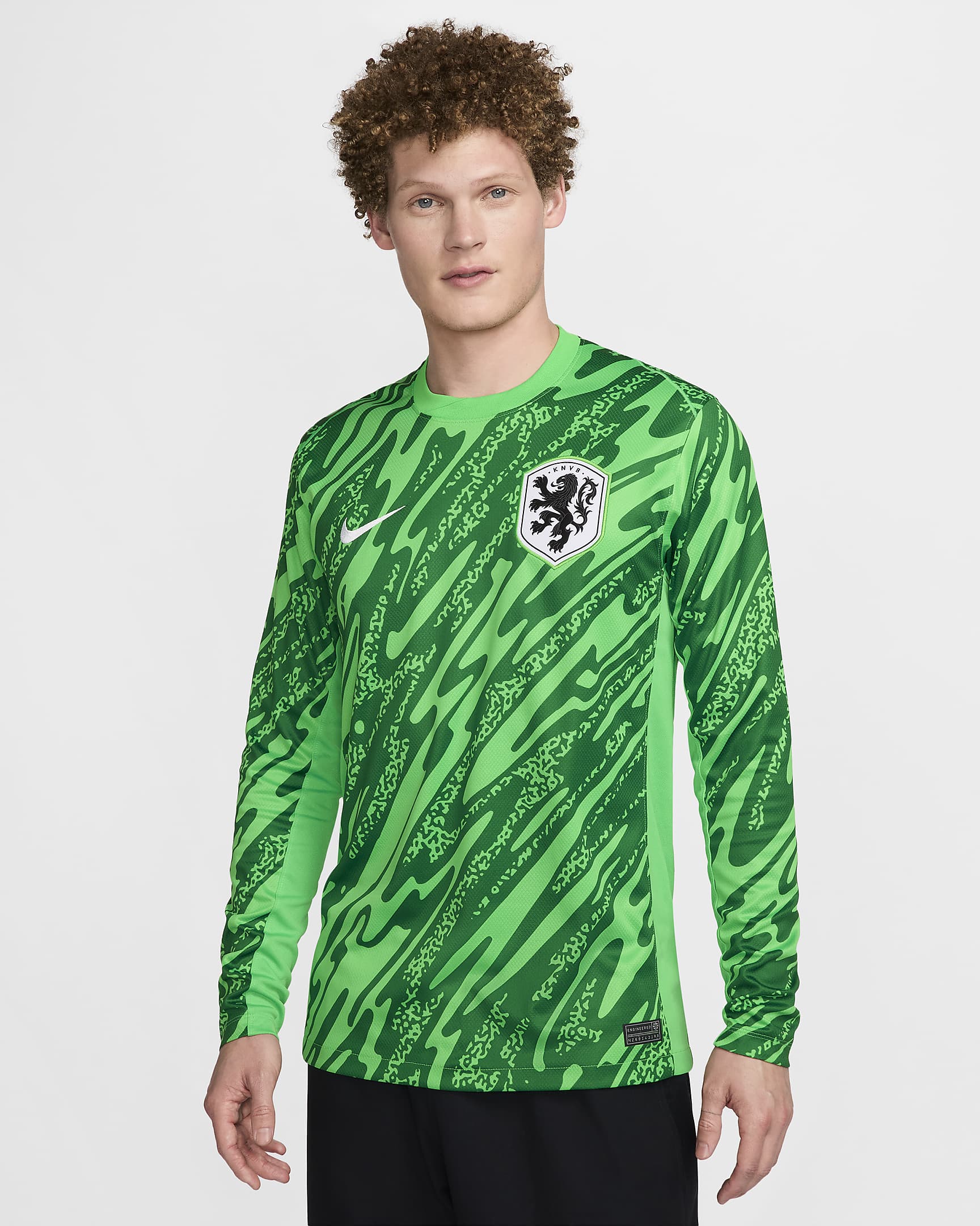 Netherlands (Men's Team) 2024/25 Stadium Goalkeeper Men's Nike Dri-FIT Football Replica Shirt ...