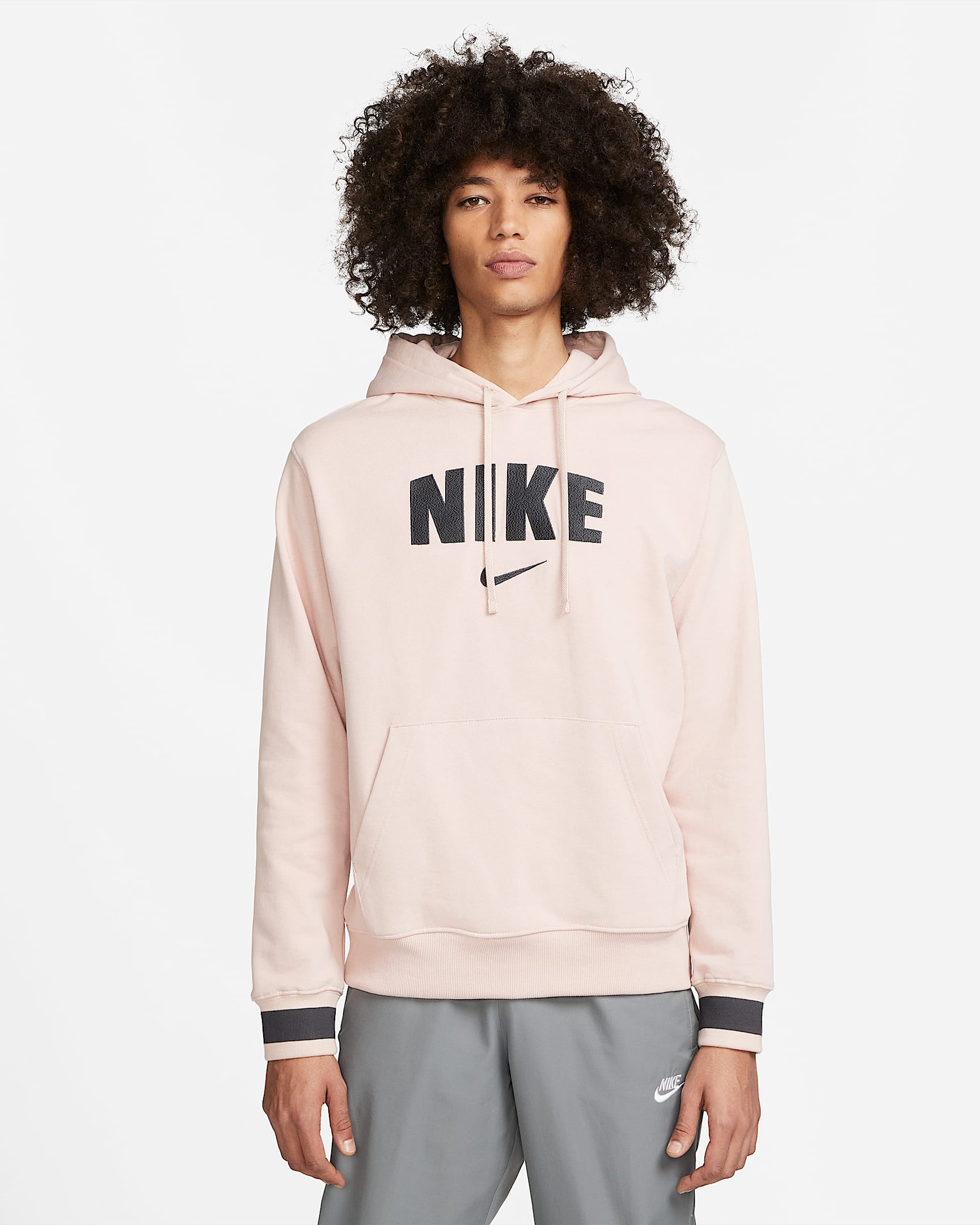 Nike Sportswear Men's Retro Fleece Pullover Hoodie. Nike BE