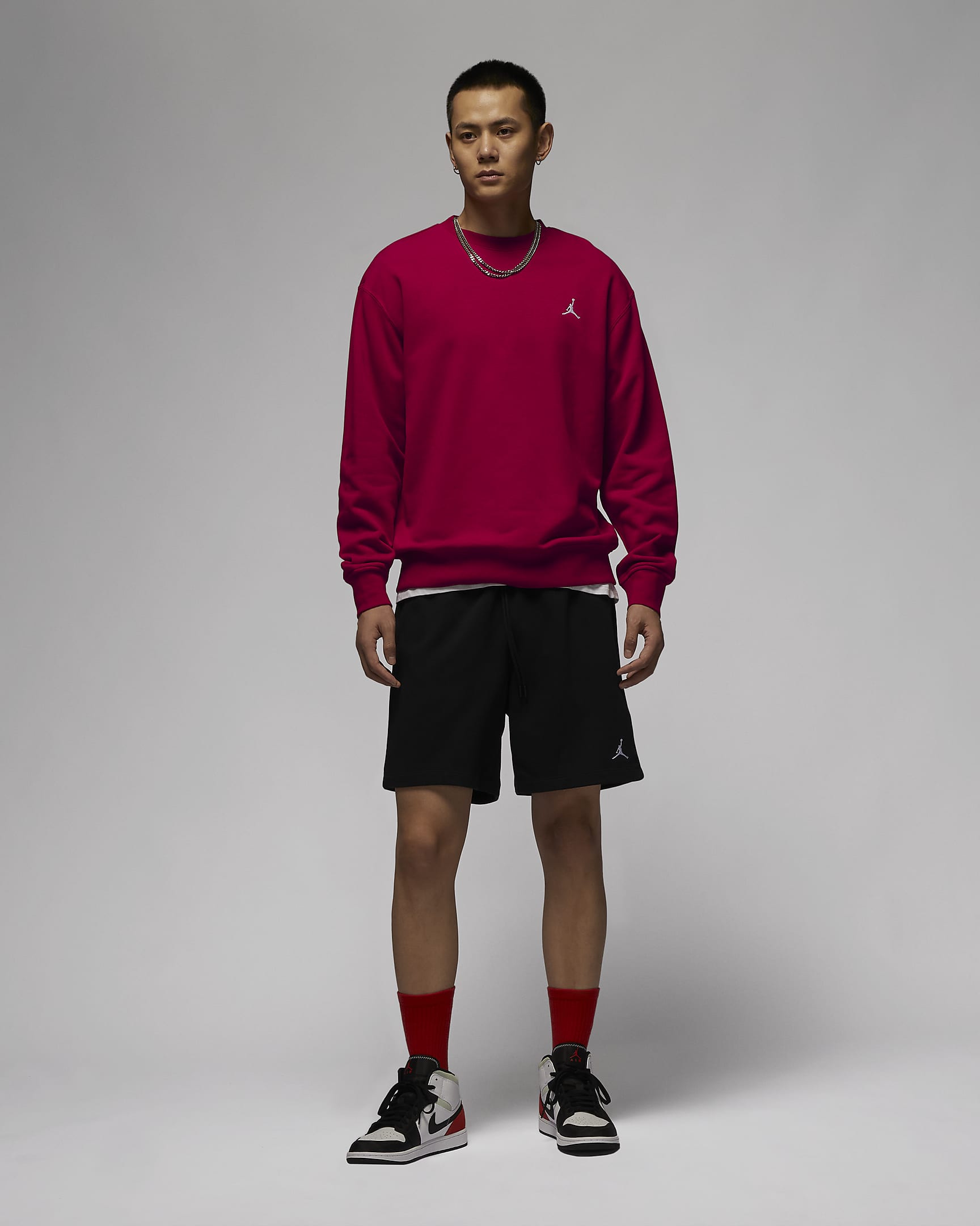 Jordan Essentials Men's Loopback Fleece Crew-Neck Sweatshirt. Nike MY