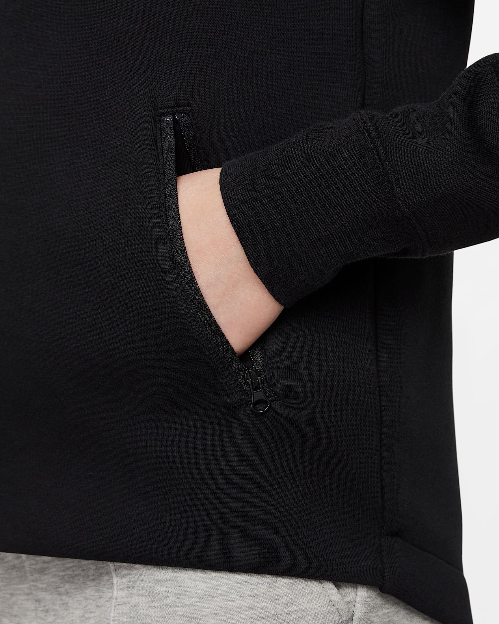 Nike Sportswear Tech Fleece Older Kids' (Girls') Full-Zip Hoodie. Nike AT