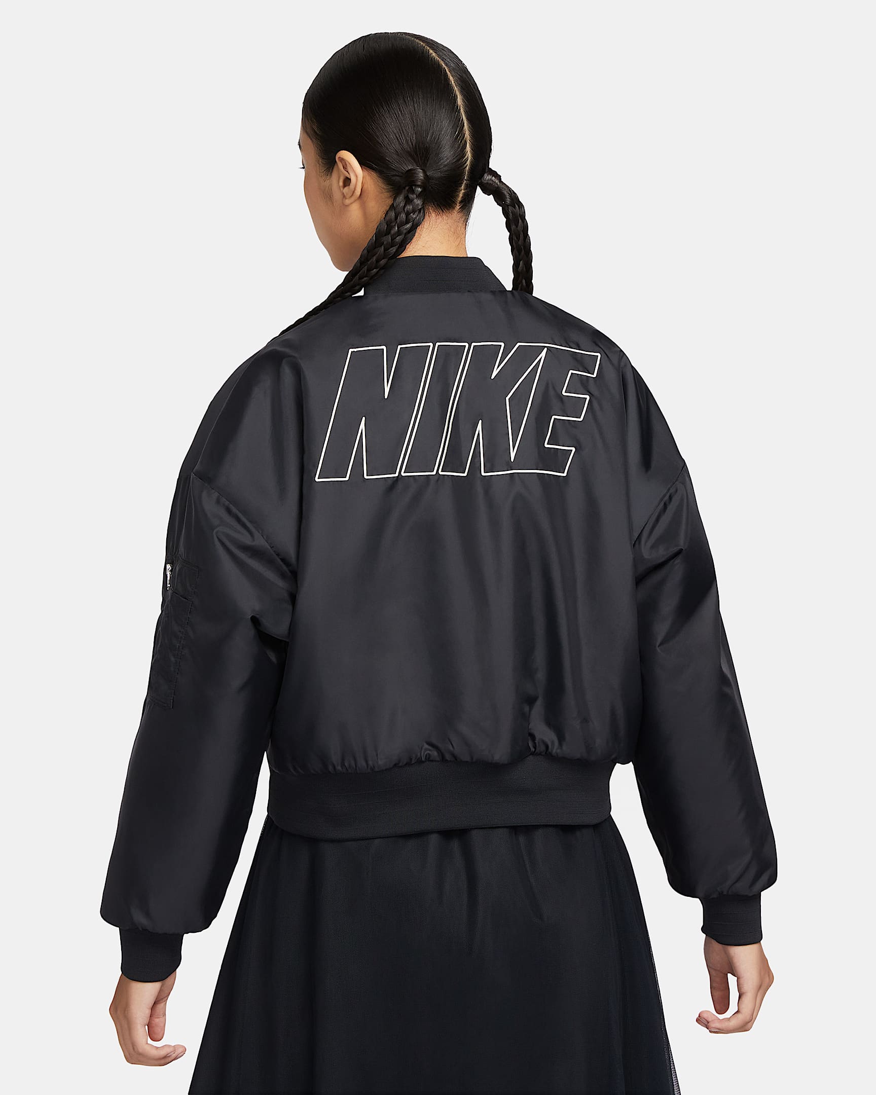 Nike Sportswear Women's Reversible Faux Fur Bomber Jacket. Nike IN