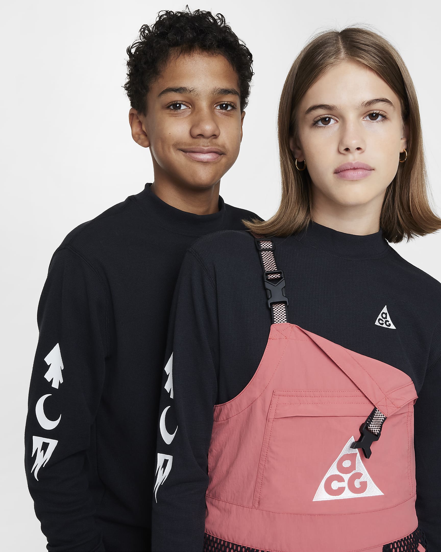 Langærmet Nike ACG Dri-FIT-overdel med waffle-mønster til større børn ...