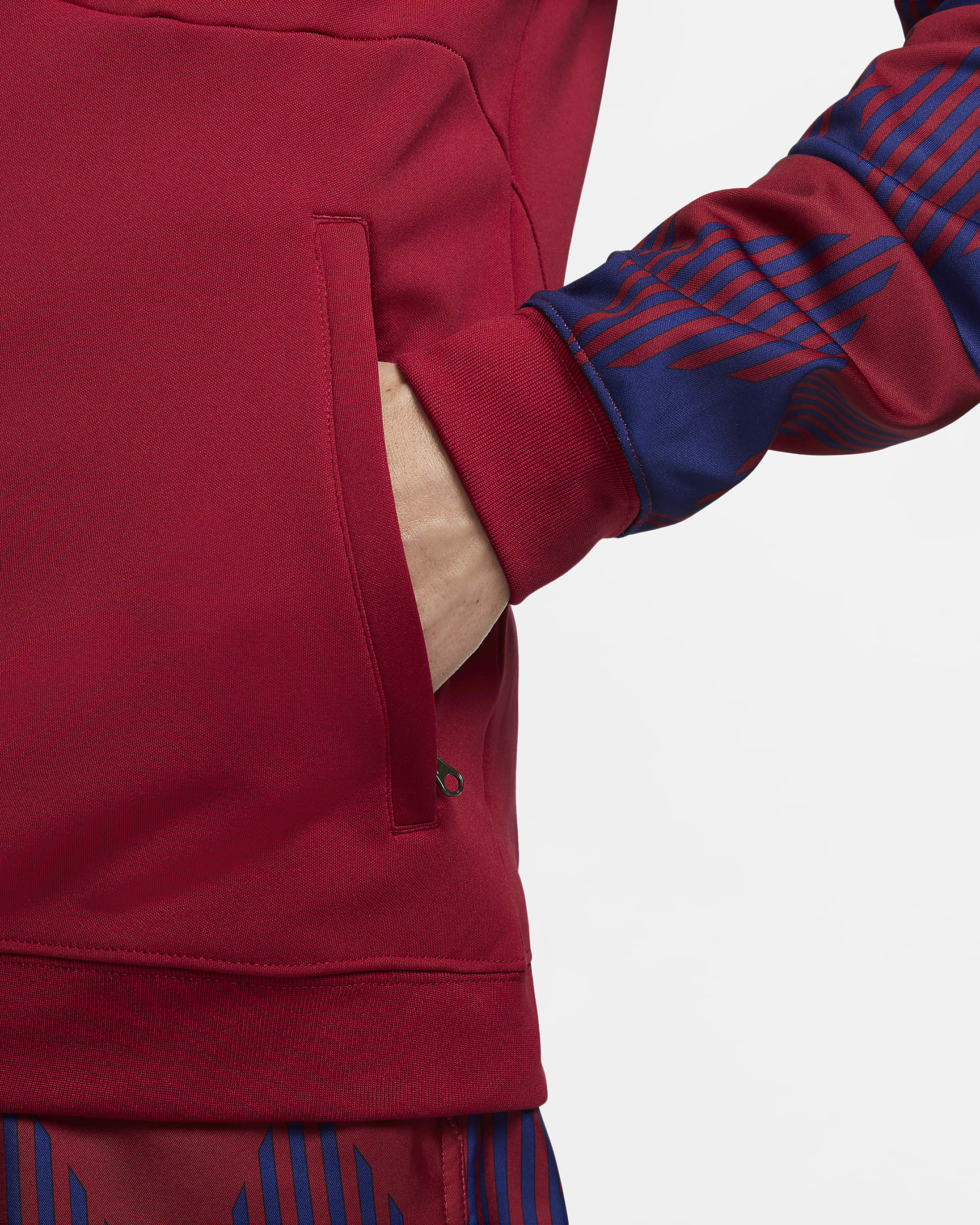 F.C. Barcelona Academy Pro Men's Nike Full-Zip Knit Football Jacket. Nike ID