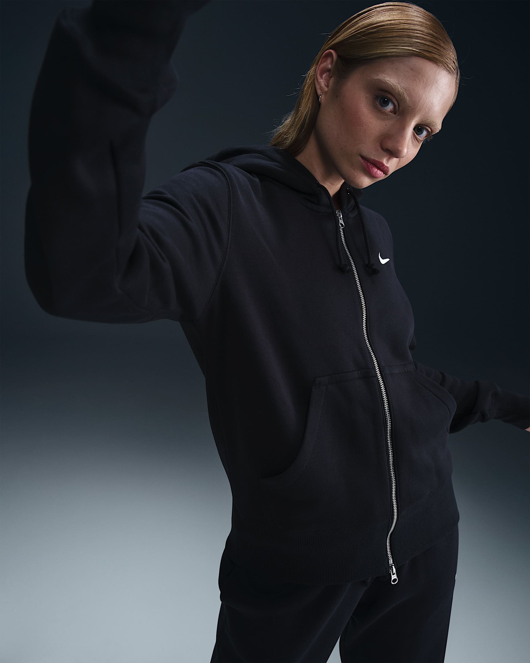 Sweat à capuche et zip Nike Sportswear Phoenix Fleece pour femme. Nike CA