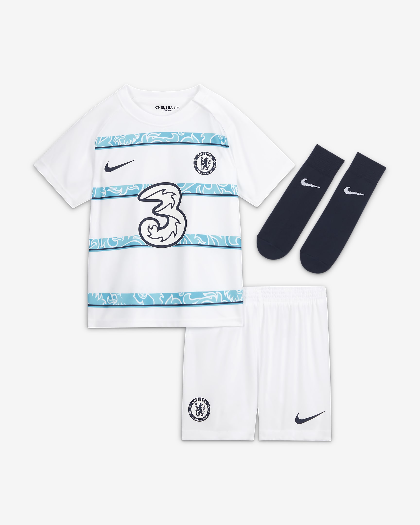 Chelsea F.C. 2022/23 Away Baby/Toddler Nike Dri-FIT Football Kit. Nike LU
