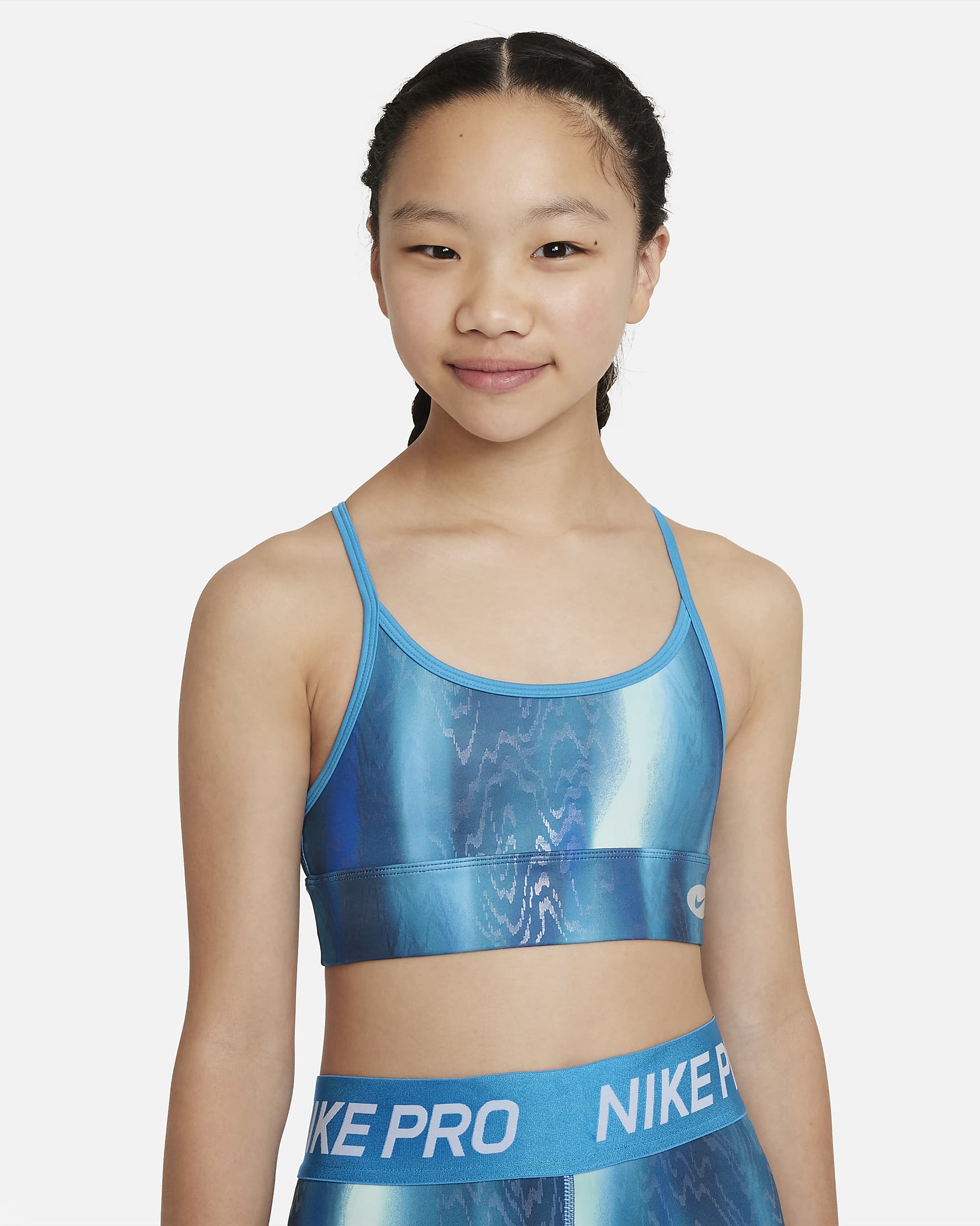 Nike Dri-FIT Indy Icon Clash Older Kids' (Girls') Sports Bra. Nike SA