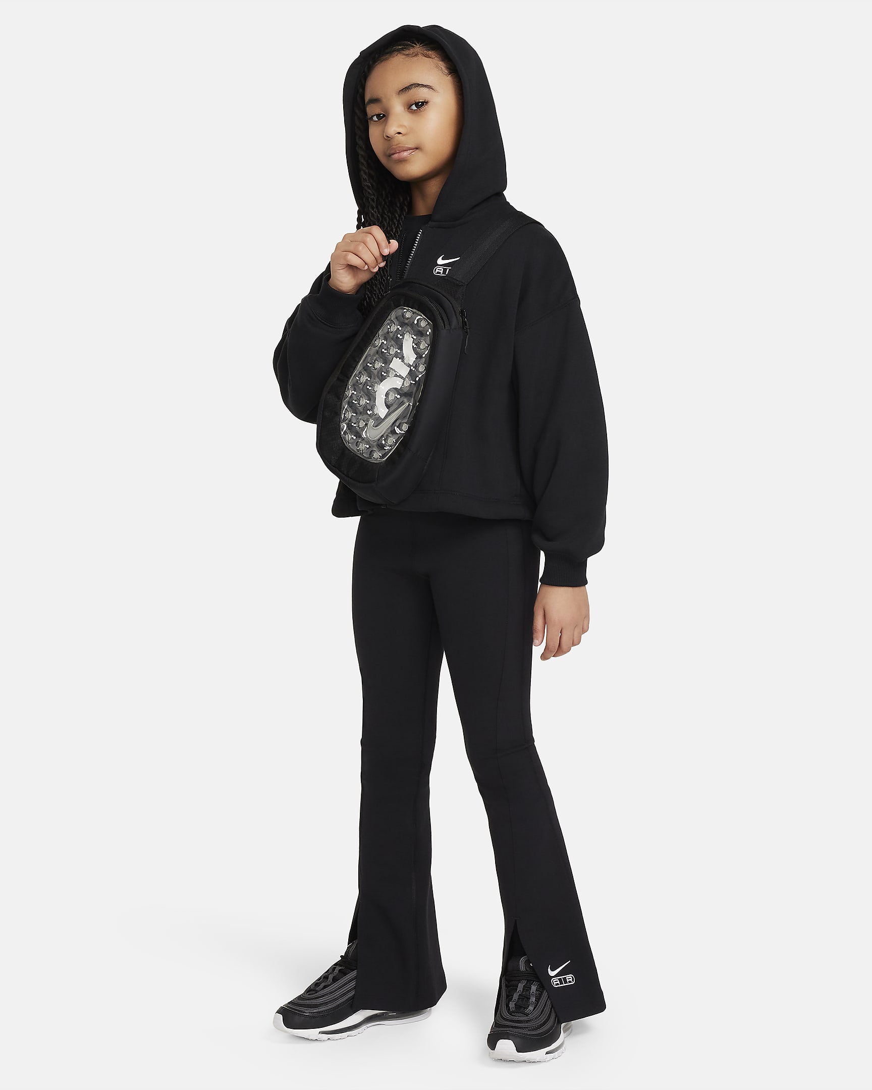 Nike Air Older Kids' (Girls') High-Waisted Flared Leggings. Nike AT