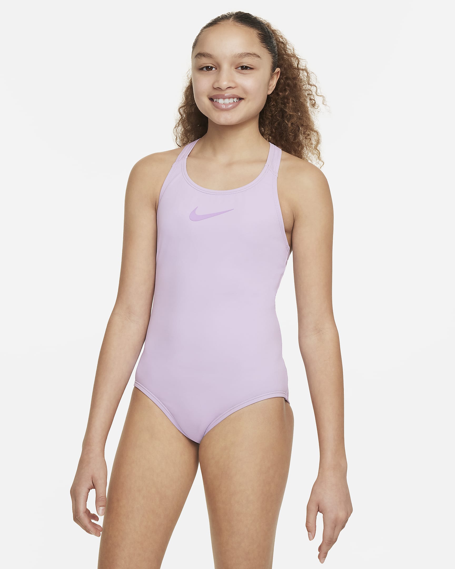 Nike Essential Big Kids' (Girls') Racerback 1-Piece Swimsuit. Nike.com