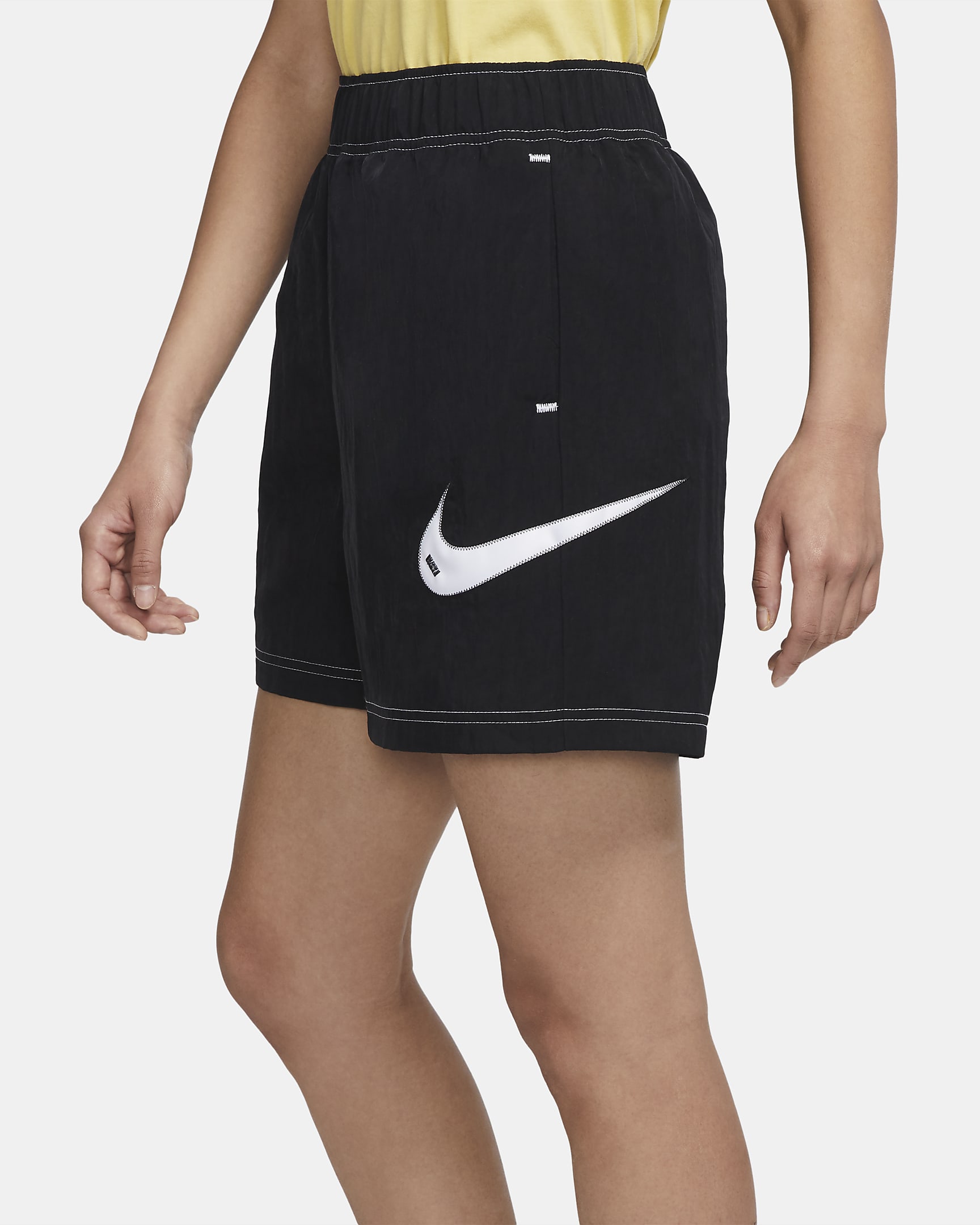 Nike Sportswear Swoosh Womens Woven High Rise Shorts Nike In