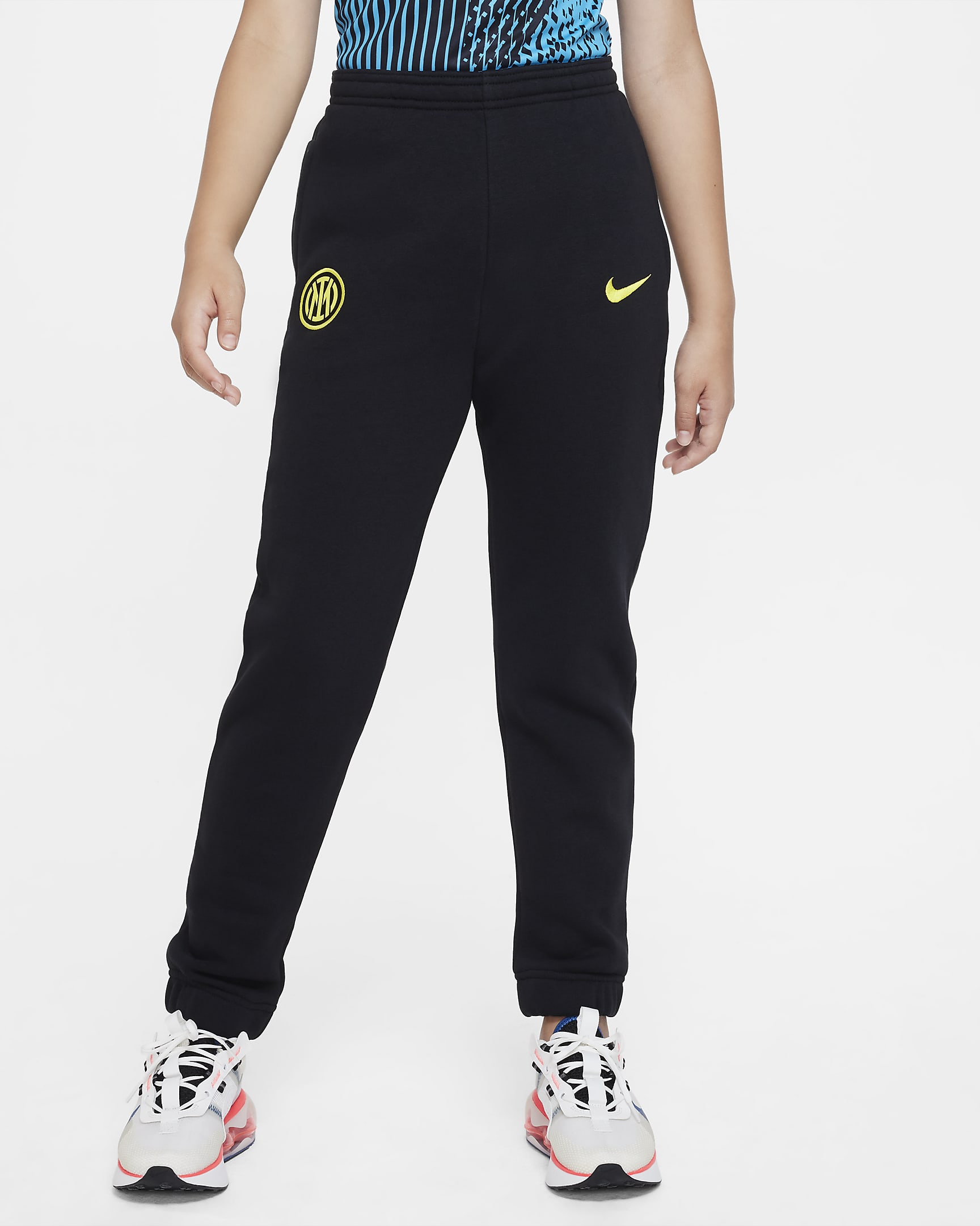 Inter Milan Older Kids' Fleece Football Pants. Nike LU