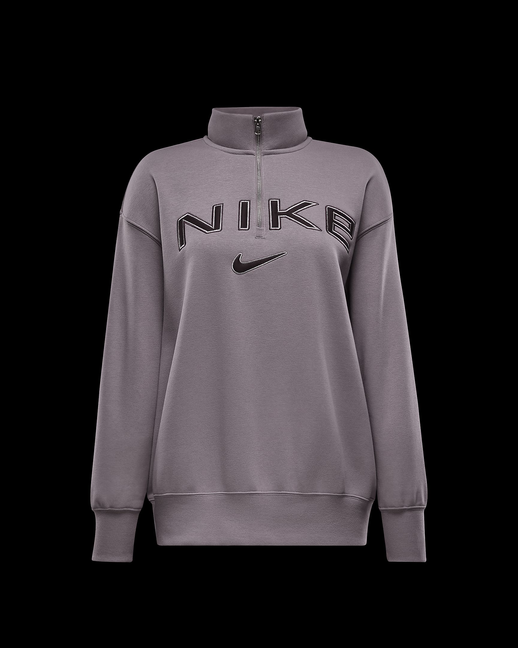 Nike Sportswear Phoenix Fleece Women's Oversized 1/4-Zip Logo Top. Nike FI
