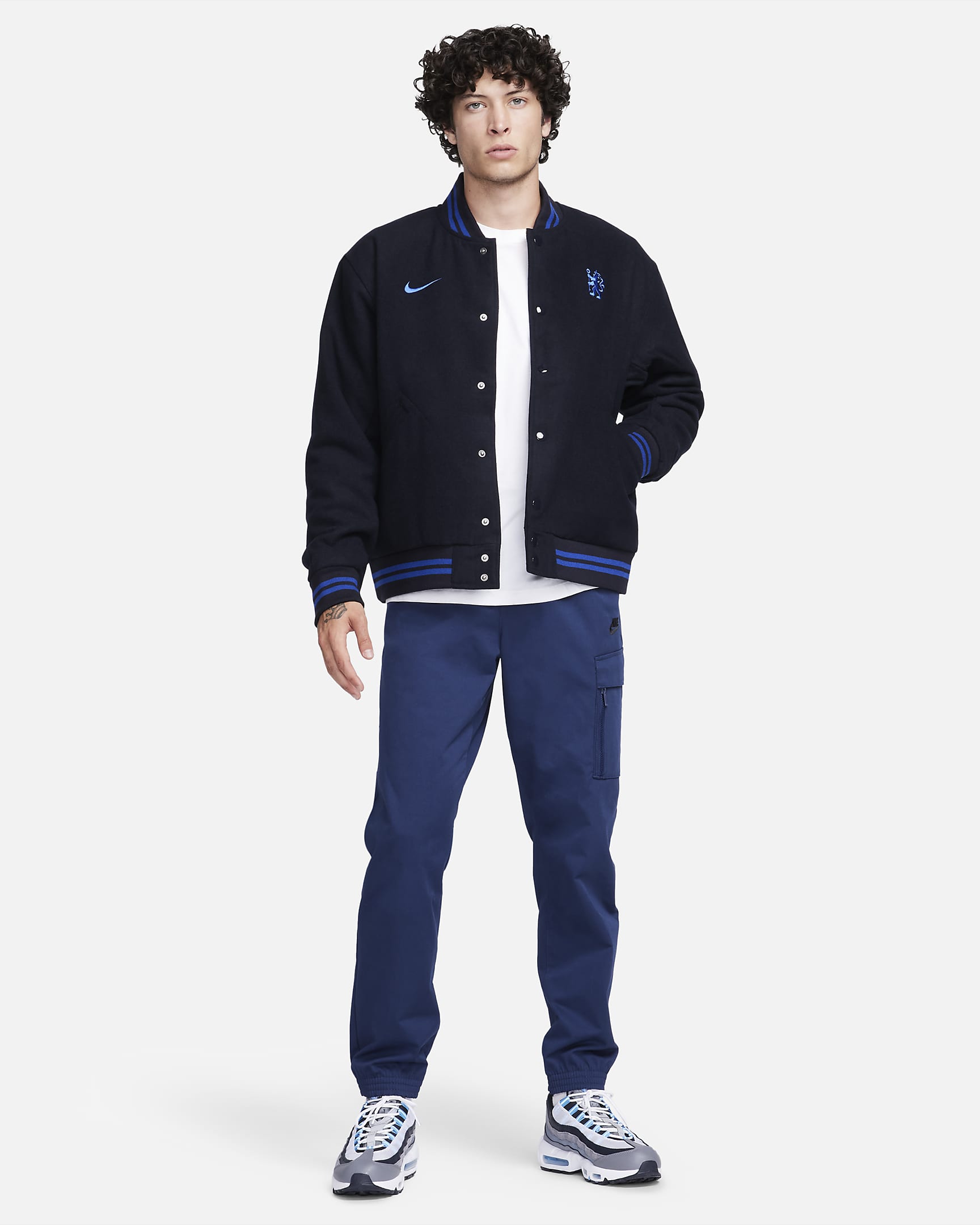 Chelsea FC Nike Varsity-Fußball-Jacke für Herren. Nike LU