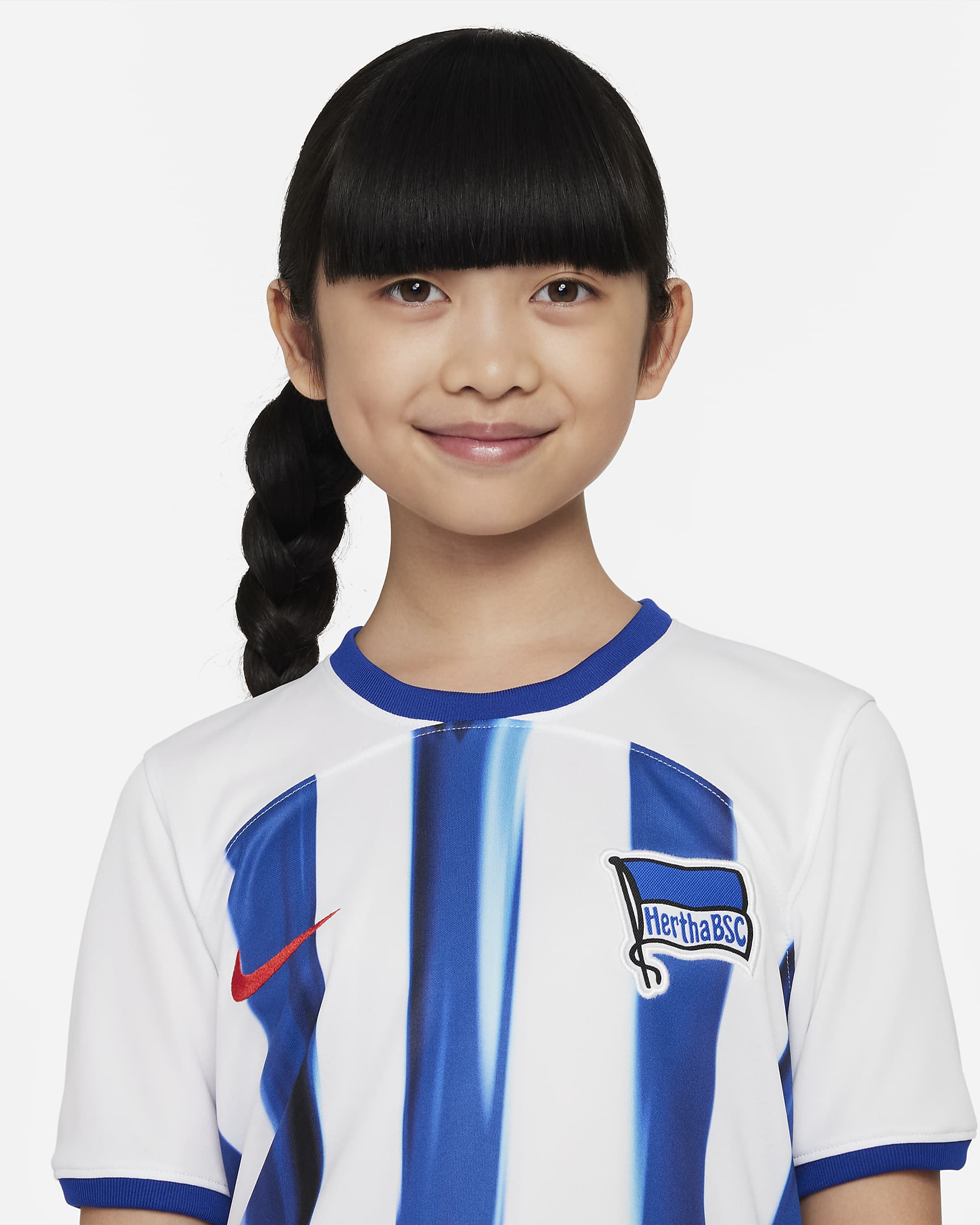 Primera equipación Stadium Hertha BSC 2023/24 Camiseta de fútbol Nike Dri-FIT - Niño/a. Nike ES