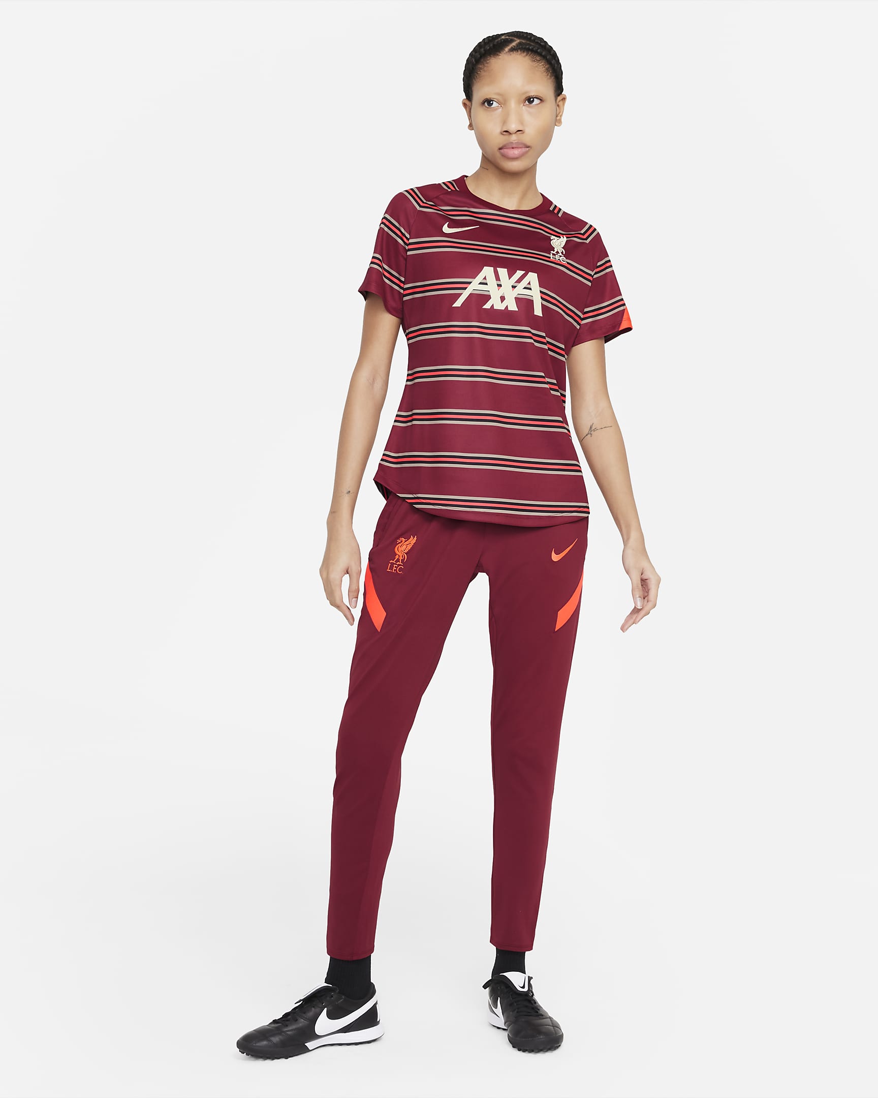 Liverpool F.C. Women's Pre-Match Short-Sleeve Football Top. Nike PT