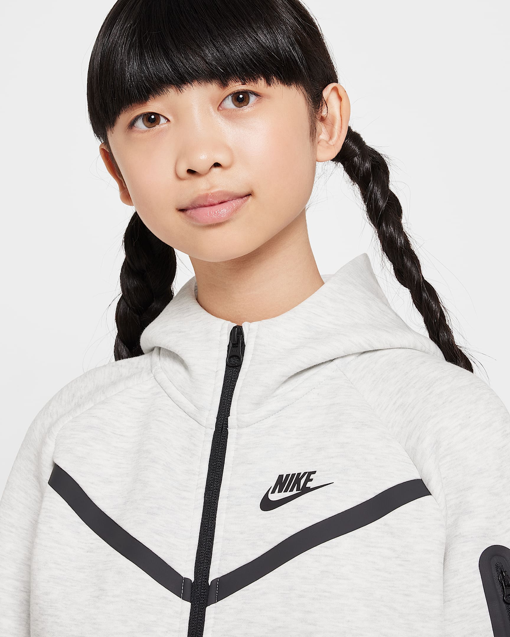 Nike Sportswear Tech Fleece Girls' Full-Zip Hoodie. Nike UK