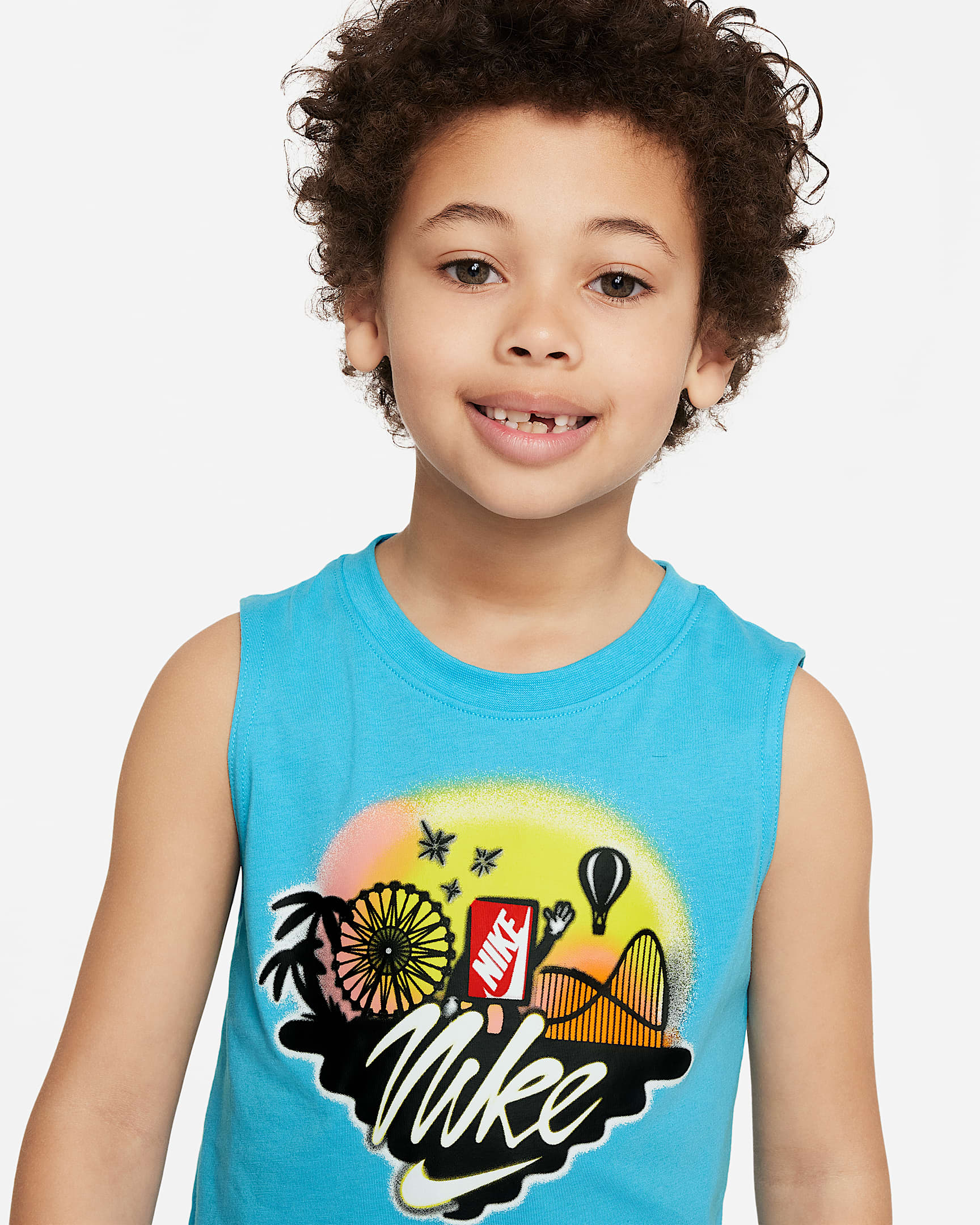 Nike Sportswear Muscle Tee and Shorts Set Younger Kids' 2-Piece Set ...