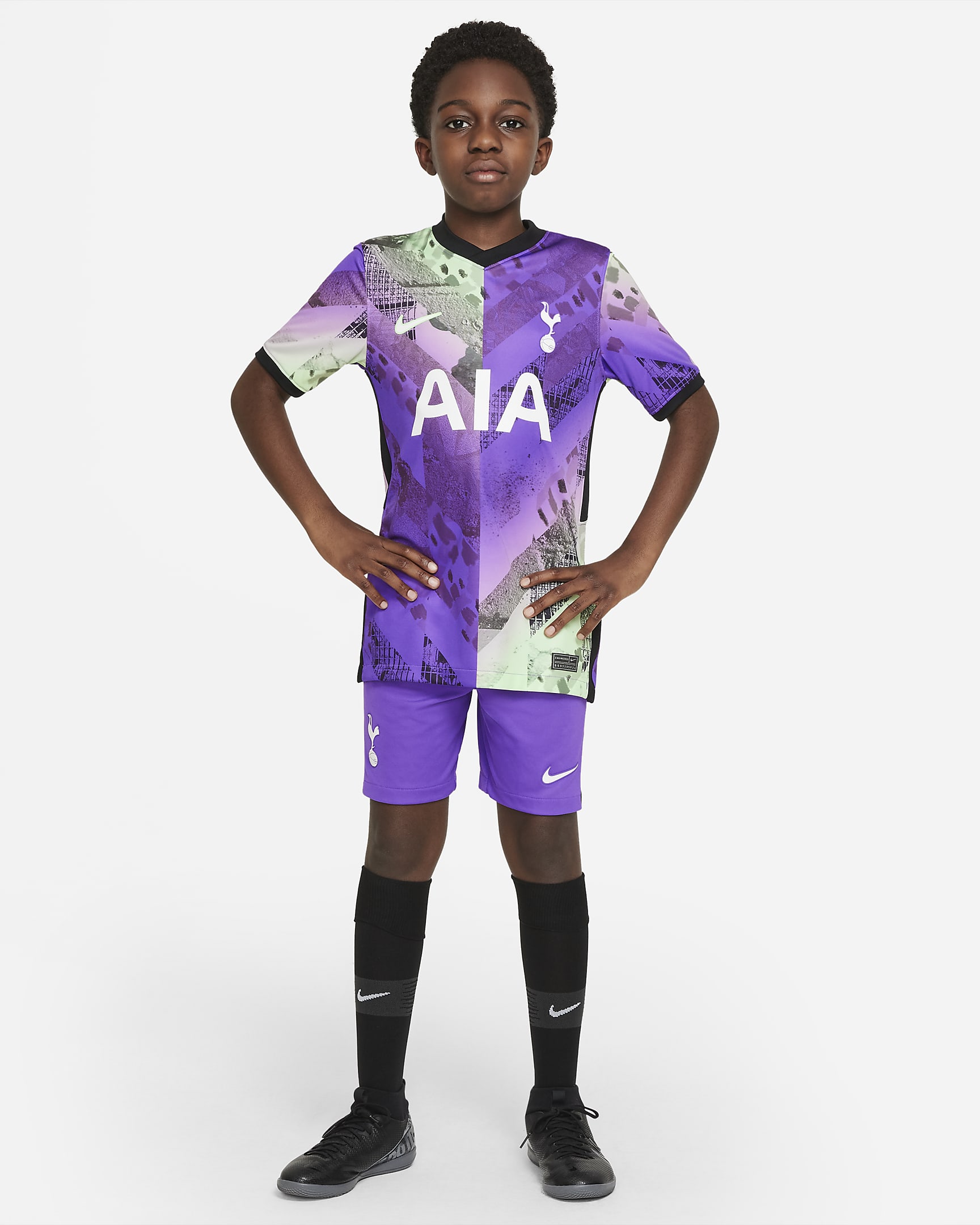 Tottenham Hotspur 2021/22 Stadium Third Older Kids' Nike Dri-FIT ...