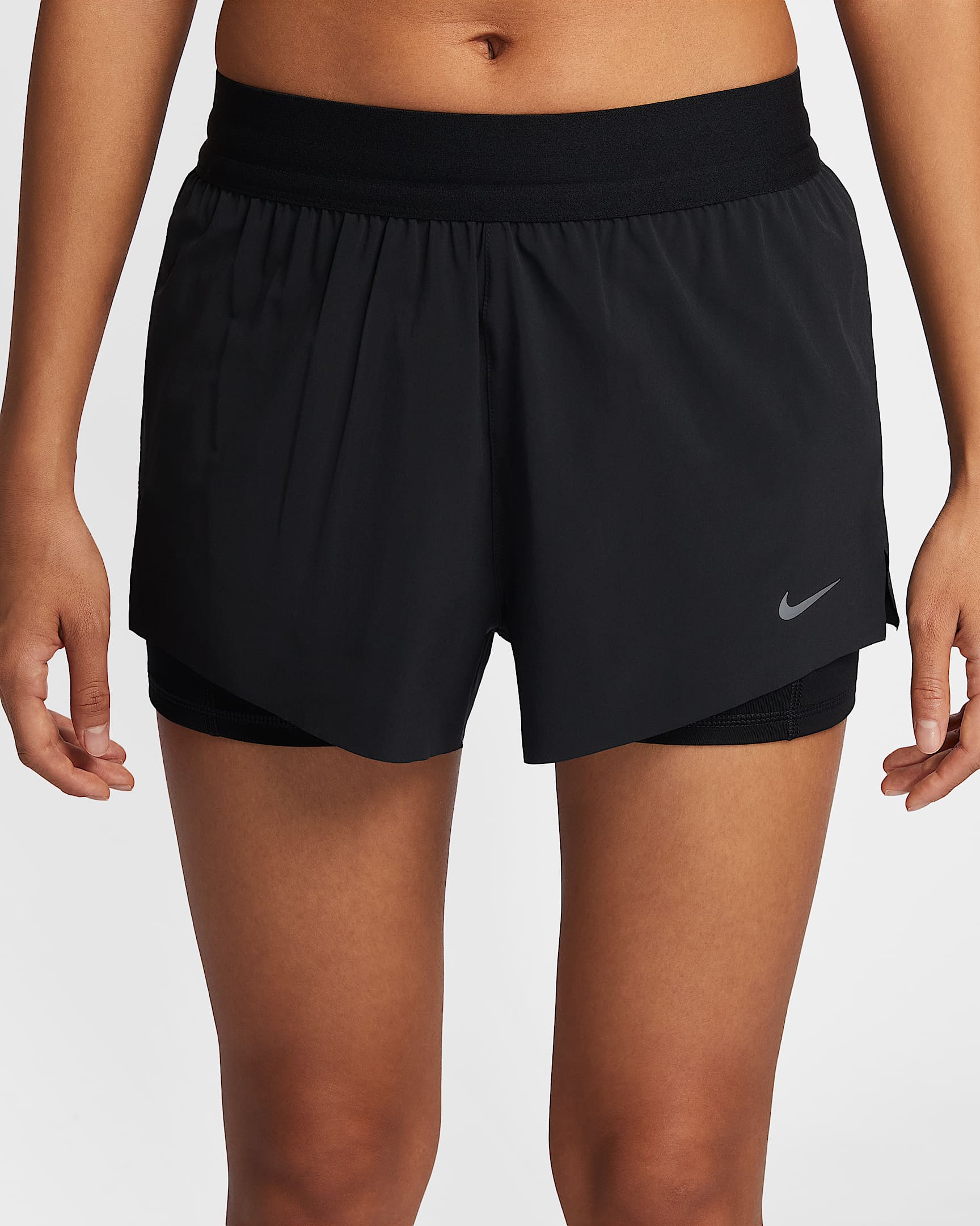 Nike Swift Women's Dri-FIT Mid-Rise 2-in-1 Running Shorts. Nike VN