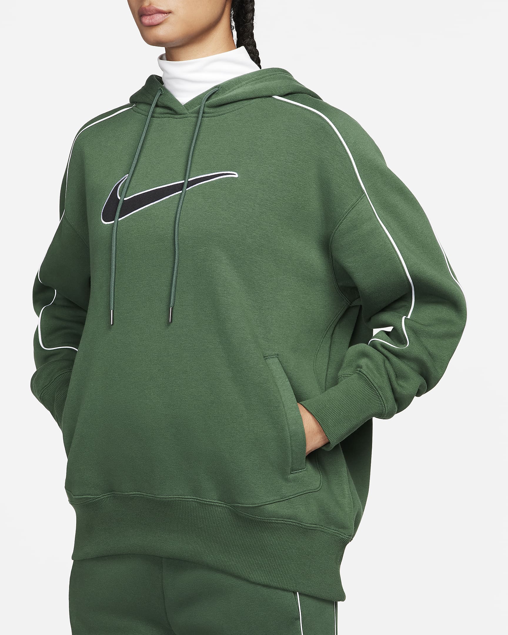Nike Sportswear Oversized fleecehoodie voor dames. Nike NL