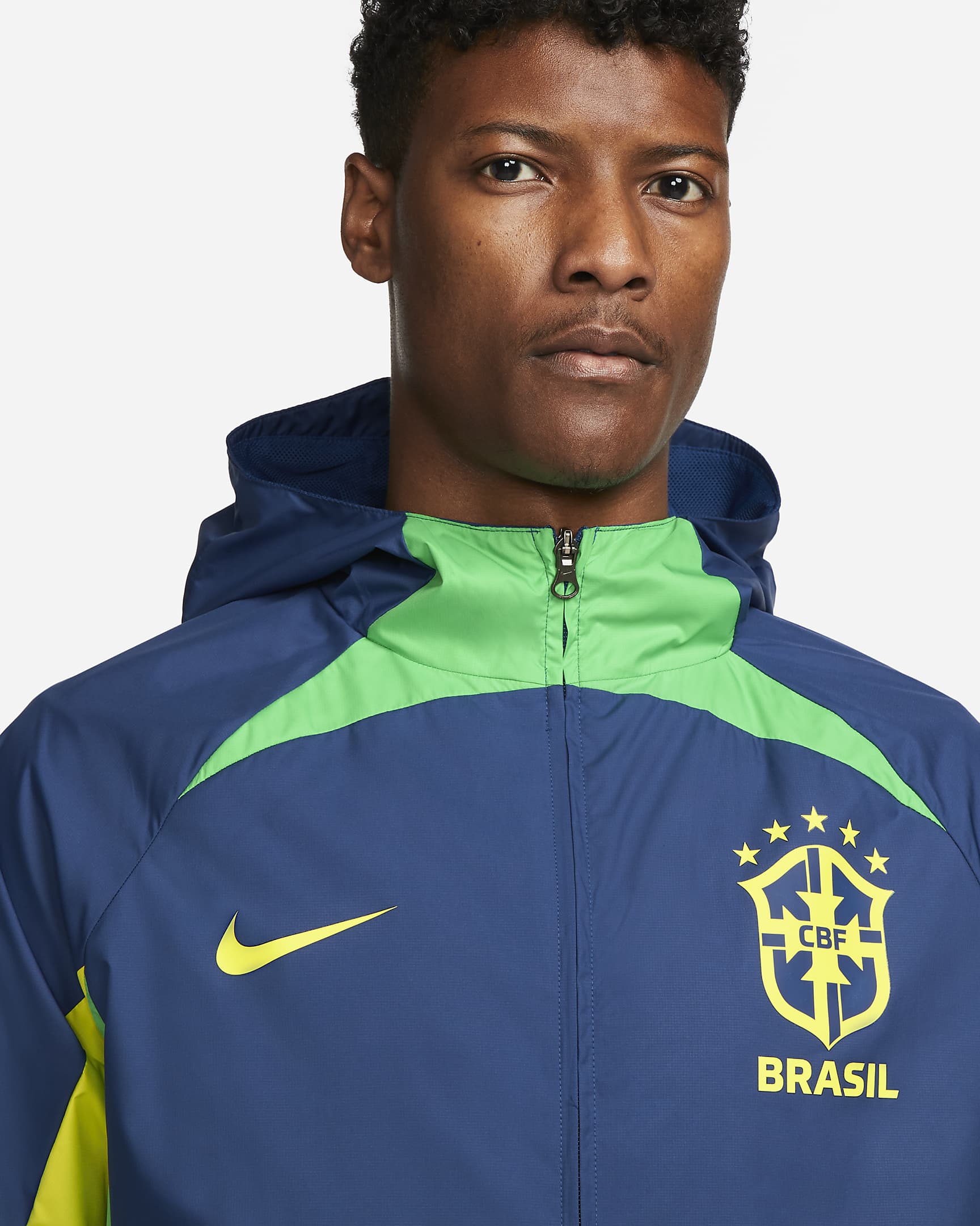 Brazil AWF Men's Full-Zip Football Jacket. Nike AE