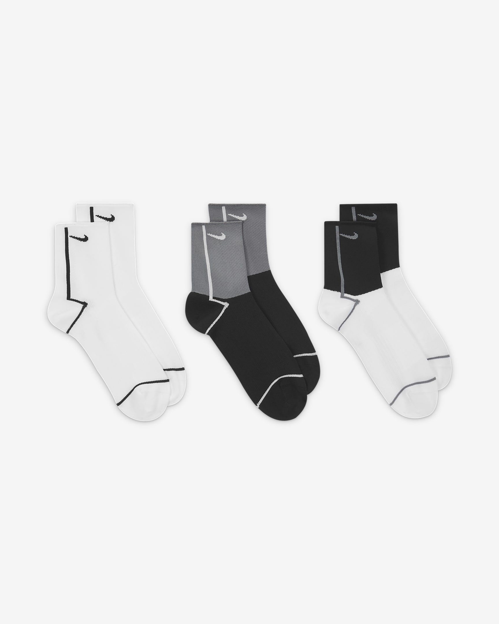 Nike Everyday Plus Lightweight Women's Training Ankle Socks (3 Pairs ...