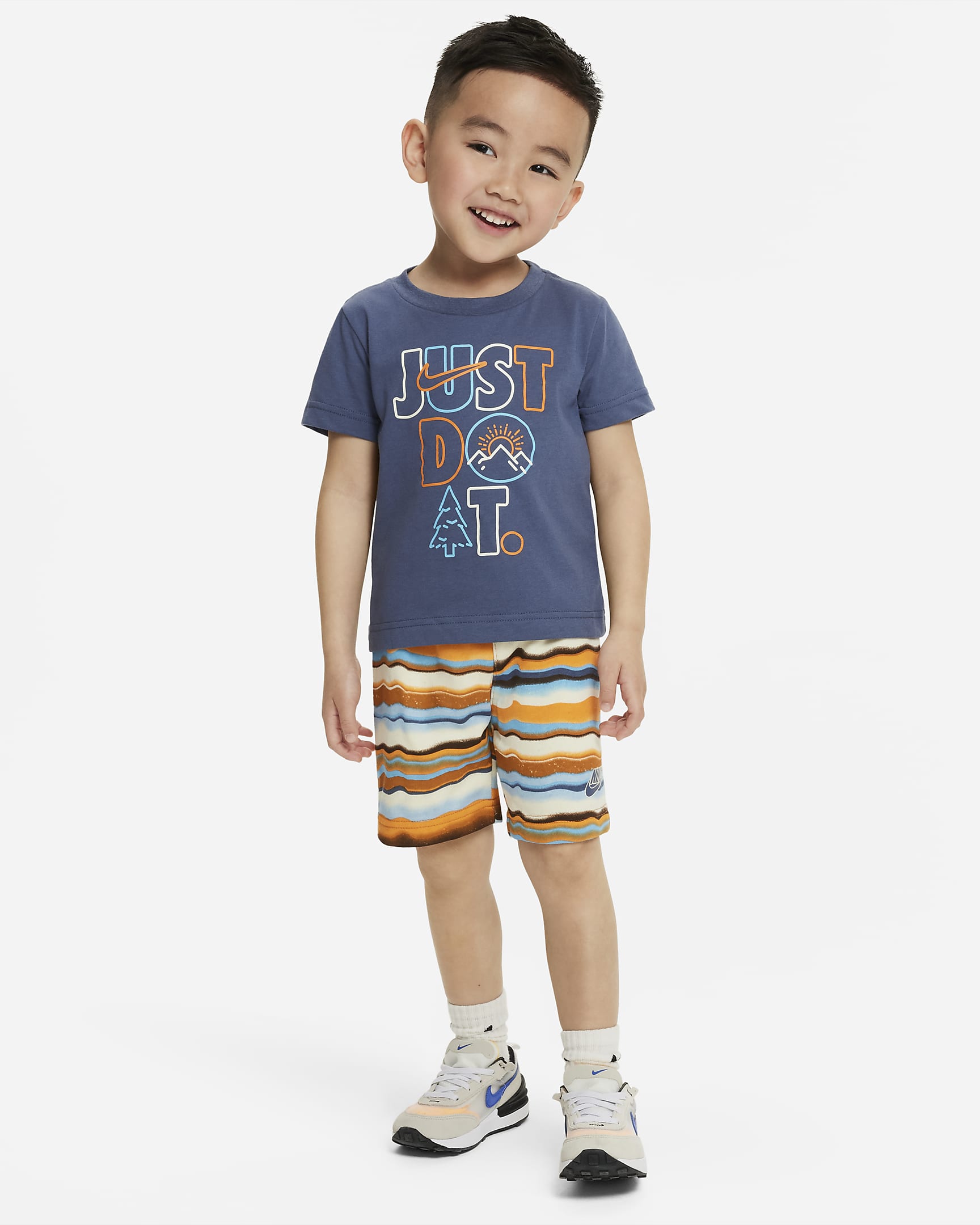 Nike Sportswear "Leave No Trace" Printed Shorts Set Toddler 2-piece Set ...