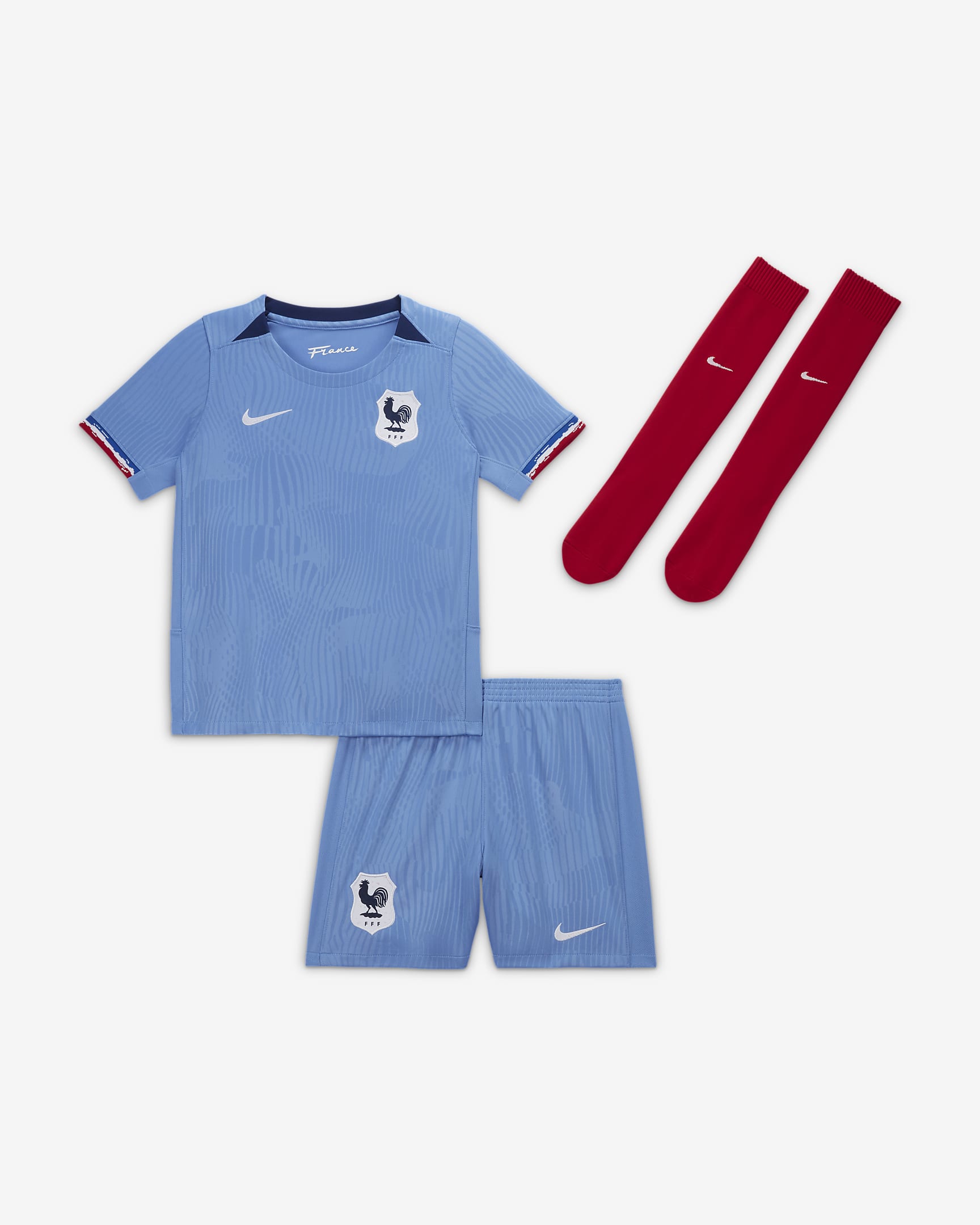 France 2023 Home Younger Kids' Nike Dri-FIT 3-Piece Kit. Nike LU