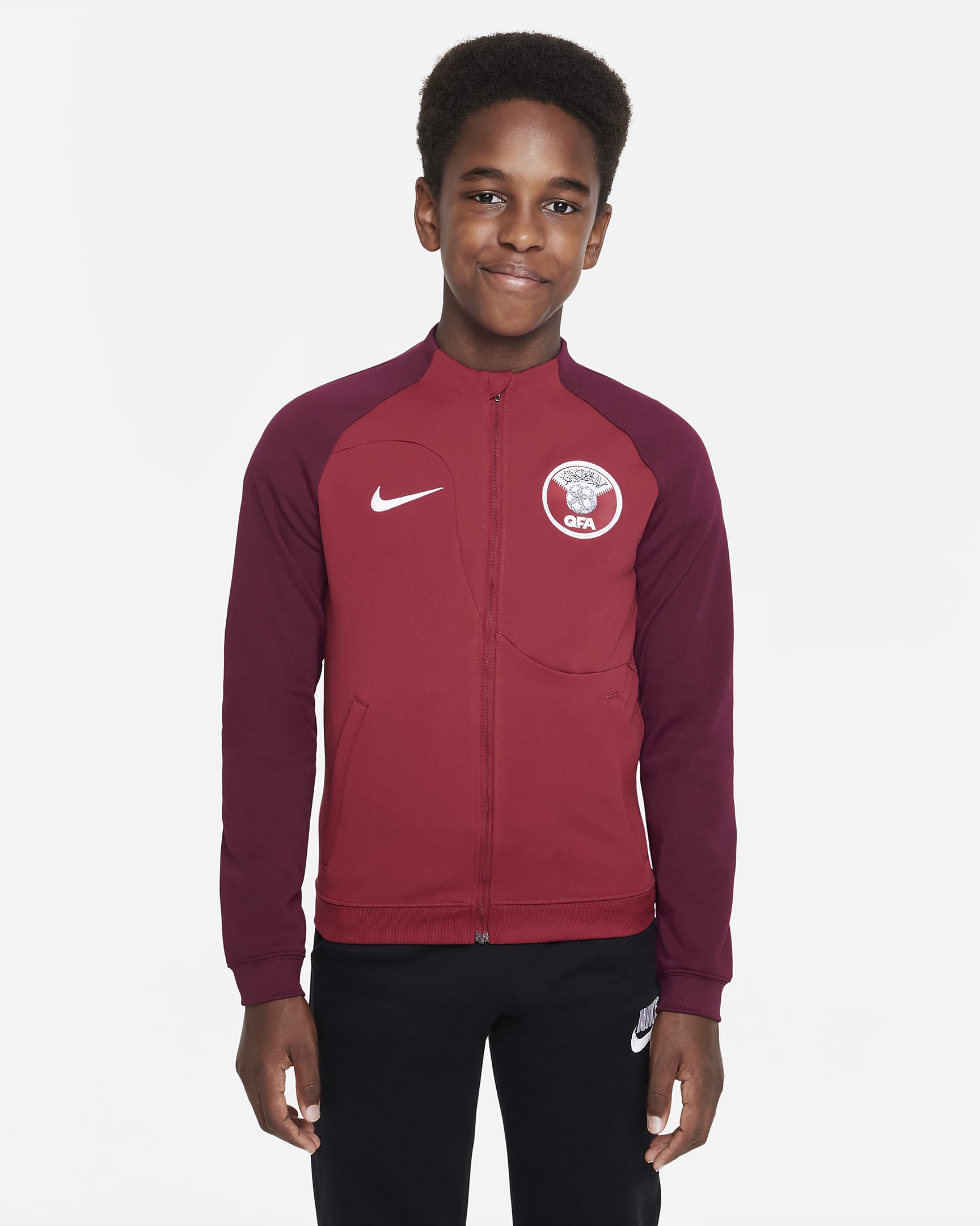 Qatar Academy Pro Older Kids' Nike Football Jacket. Nike PT