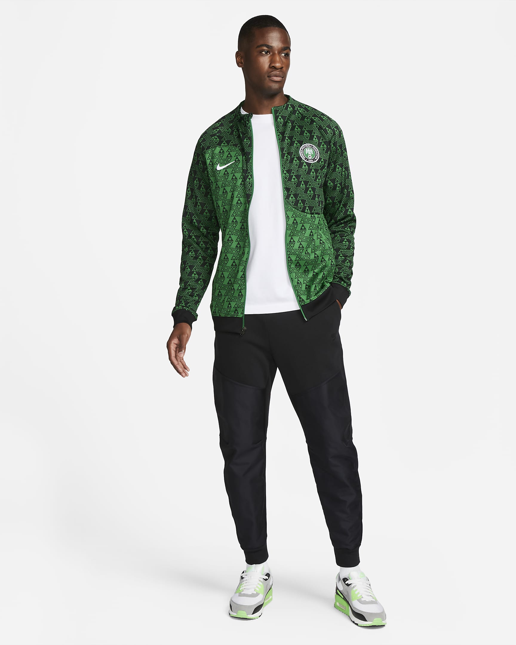 Nigeria Academy Pro Men's Knit Football Jacket. Nike LU