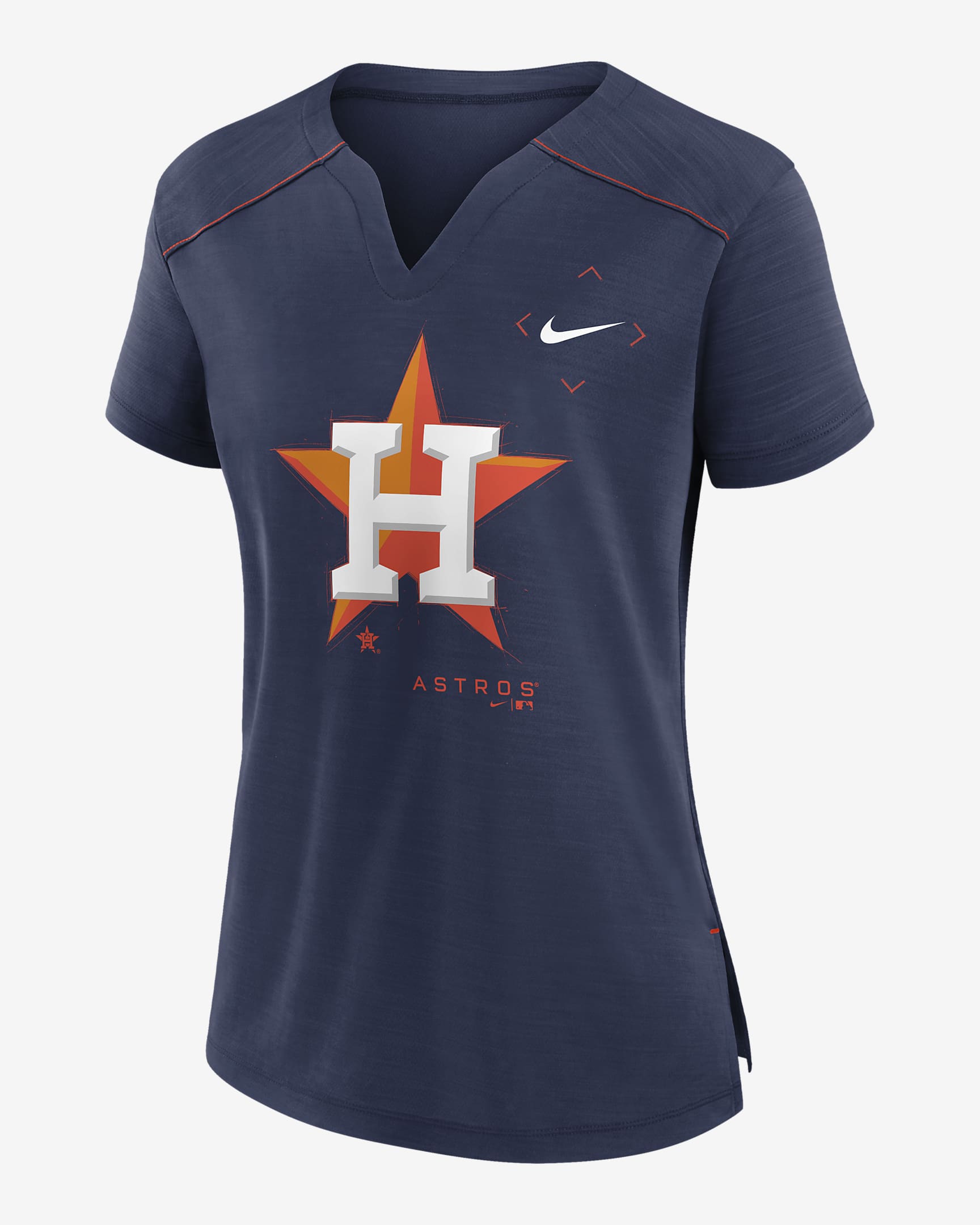 Nike Breathe Pure Pride (MLB Houston Astros) Women's Notch Neck T-Shirt ...
