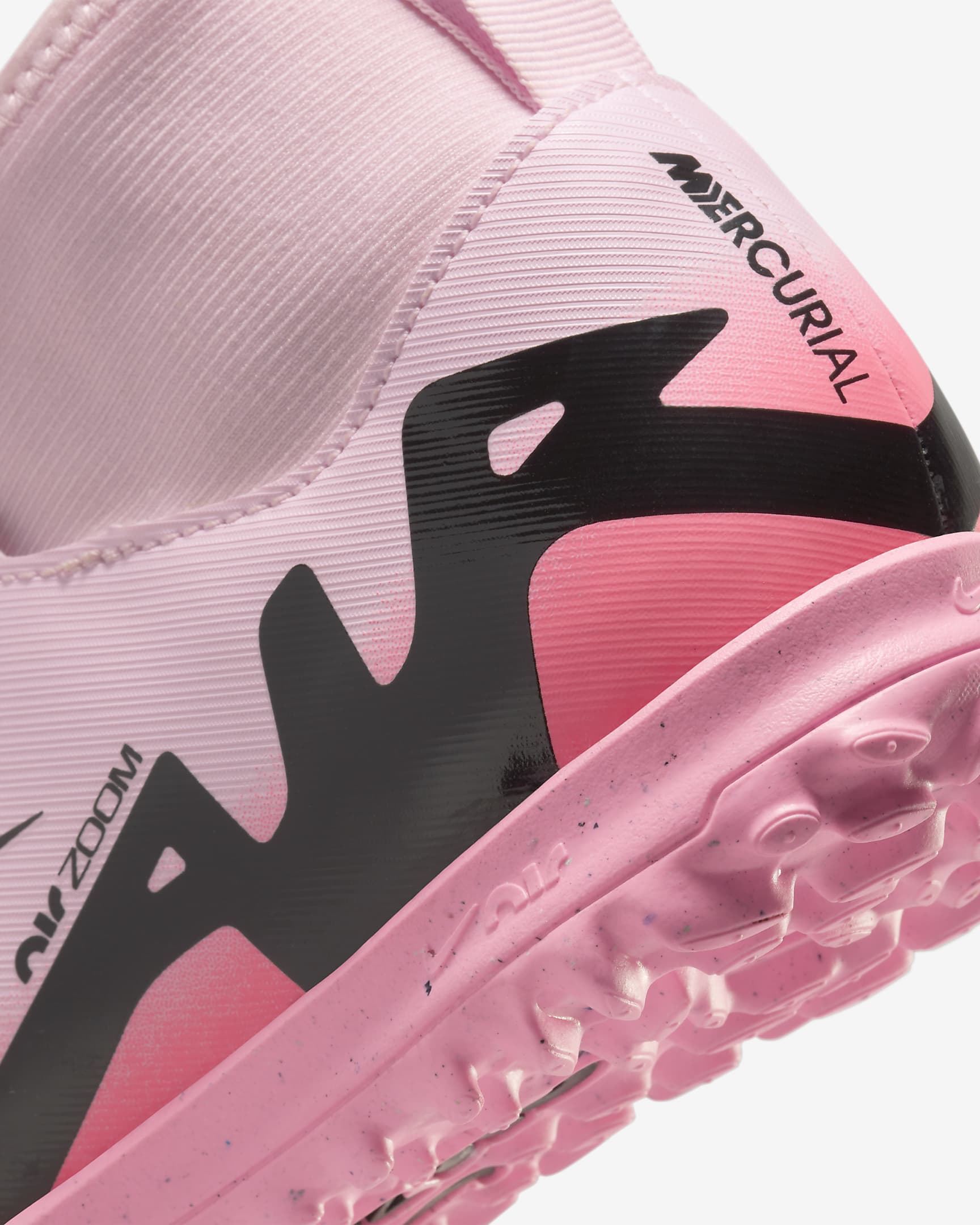 Tacos de fútbol TF de corte high para niños grandes Nike Jr. Mercurial ...