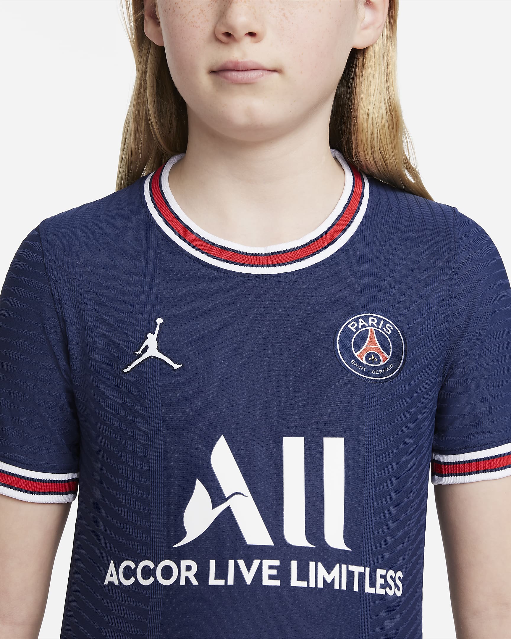 Paris Saint-Germain 2021/22 Match Home Older Kids' Nike Dri-FIT ADV Football Shirt. Nike PT