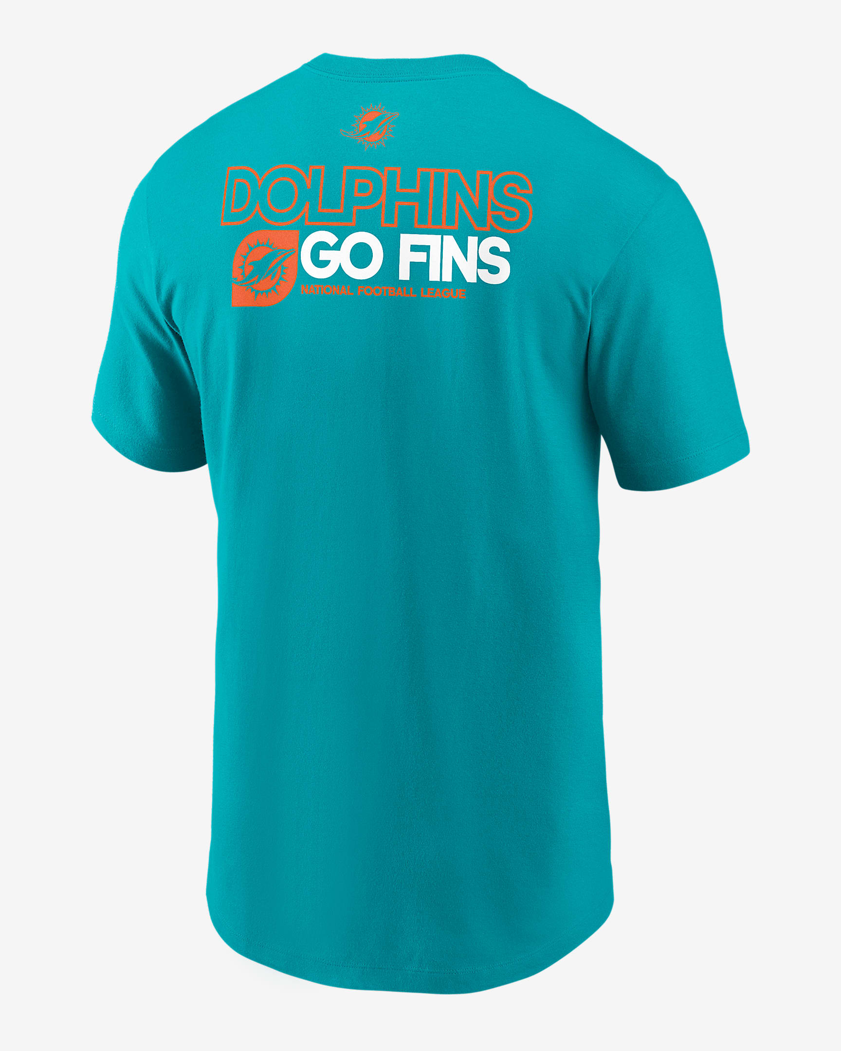 Miami Dolphins Team Outline Essential T-Shirt Men's Nike NFL T-Shirt ...