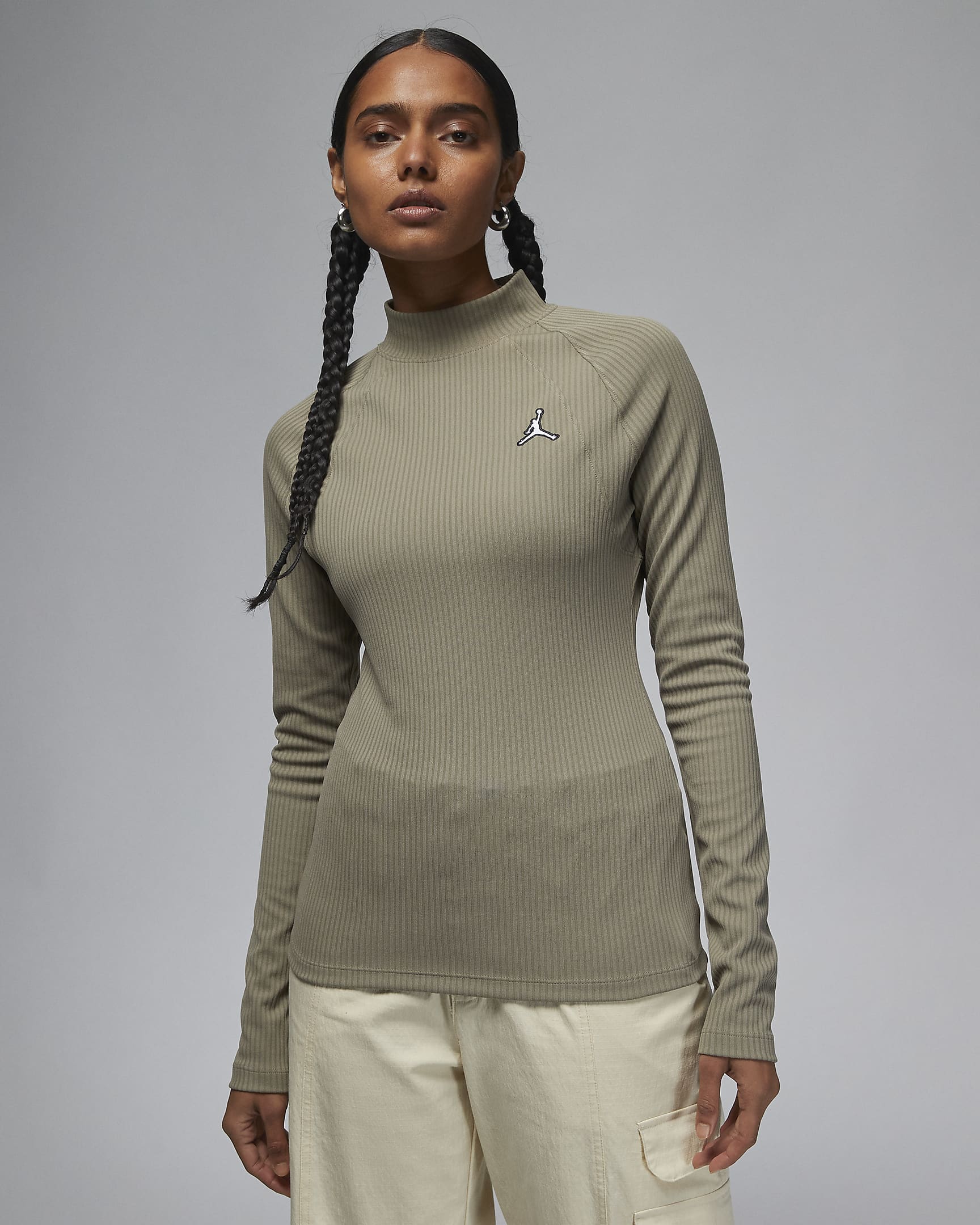 Jordan Flight Women's Ribbed Long-Sleeve Top. Nike IE