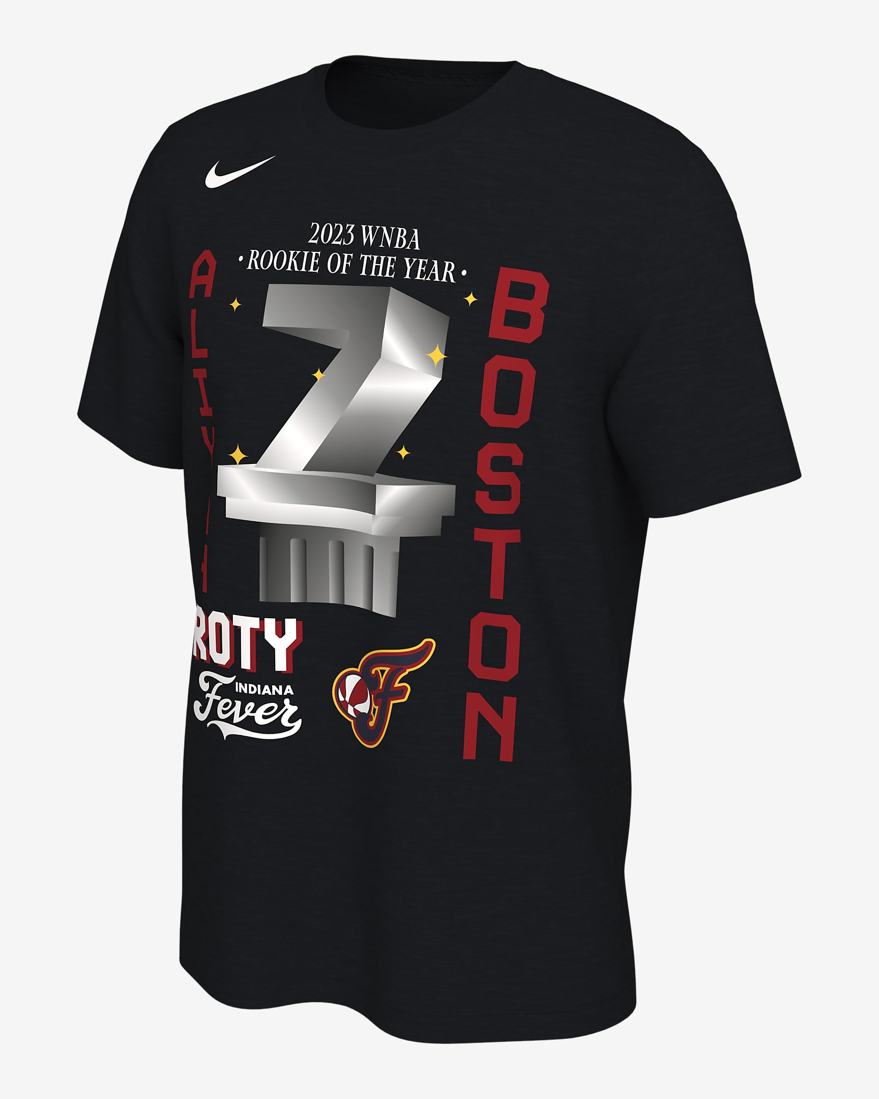 Playera Nike de la WNBA Aliyah Boston Indiana Fever ROTY. Nike.com