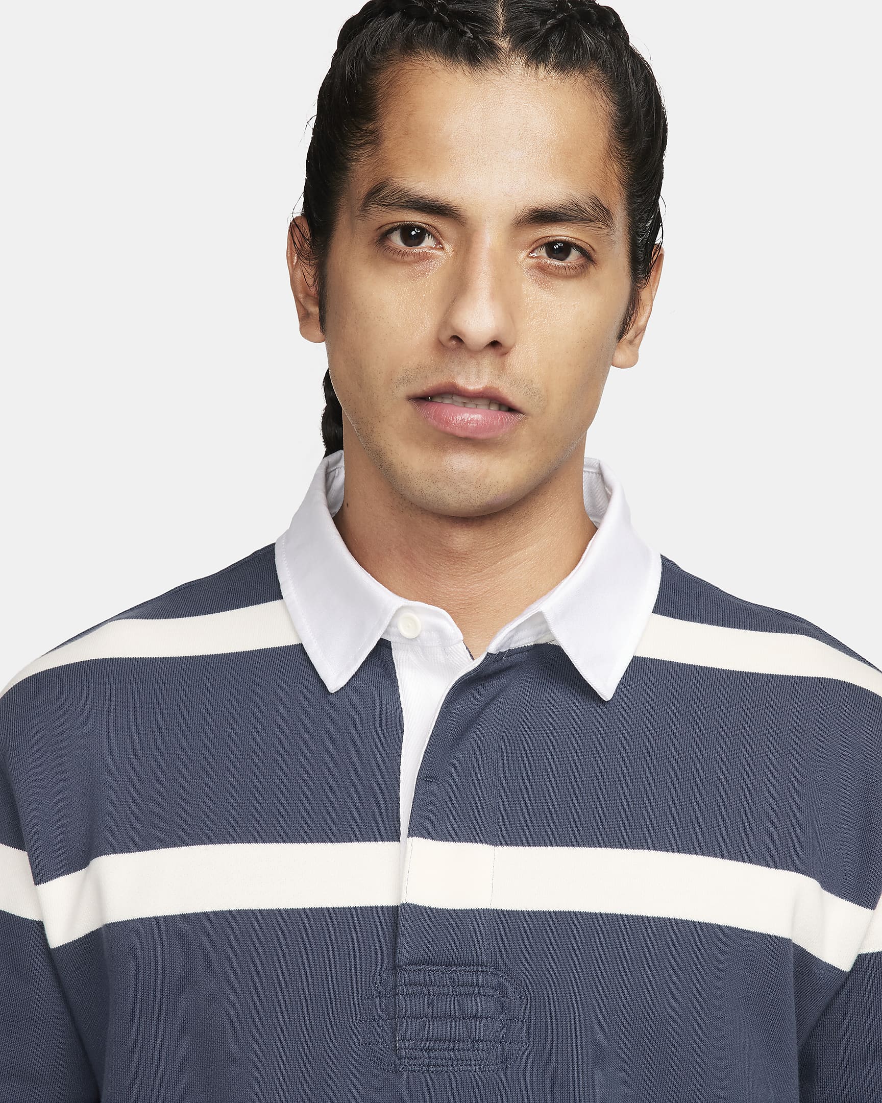 Nike Life Men's Striped Heavyweight Rugby Shirt. Nike LU